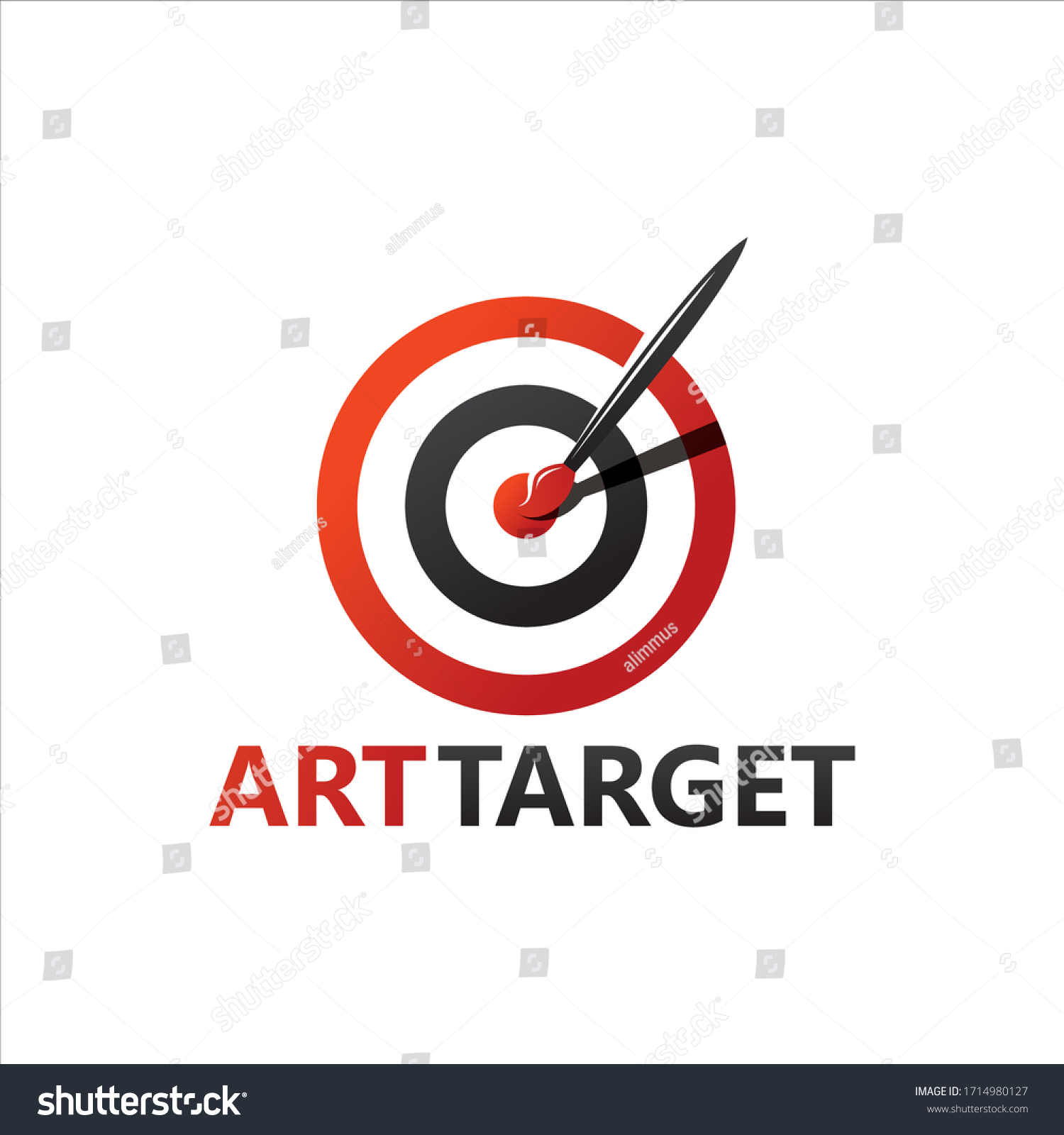 Art Target Logo Template Design Stock Vector (Royalty Free) 1714980127