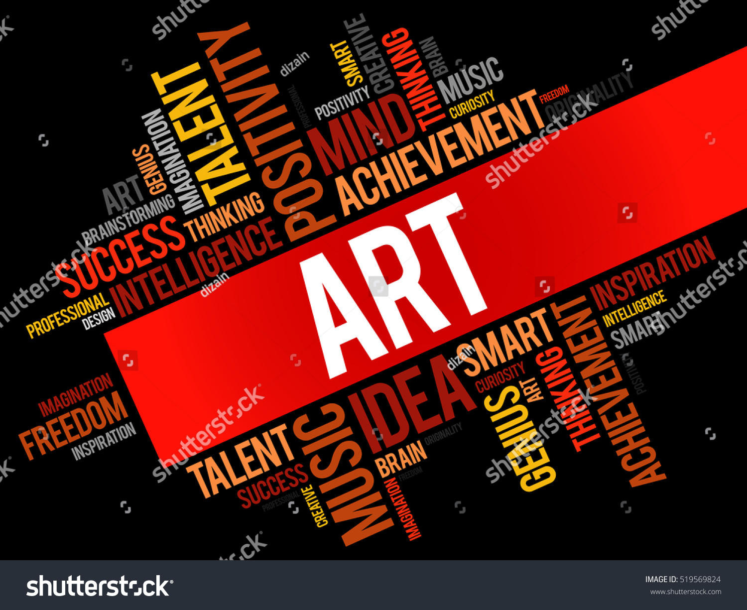 Art Word Cloud Collage Creative Business Stock Vector (Royalty Free ...