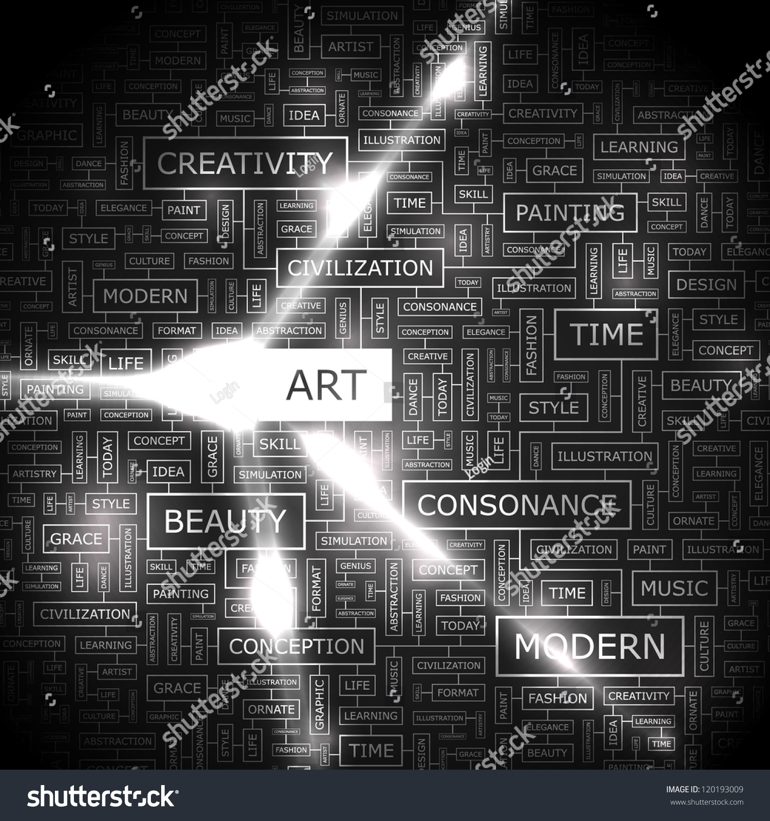 Art Word Collage Vector Illustration Stock Vector (Royalty Free ...