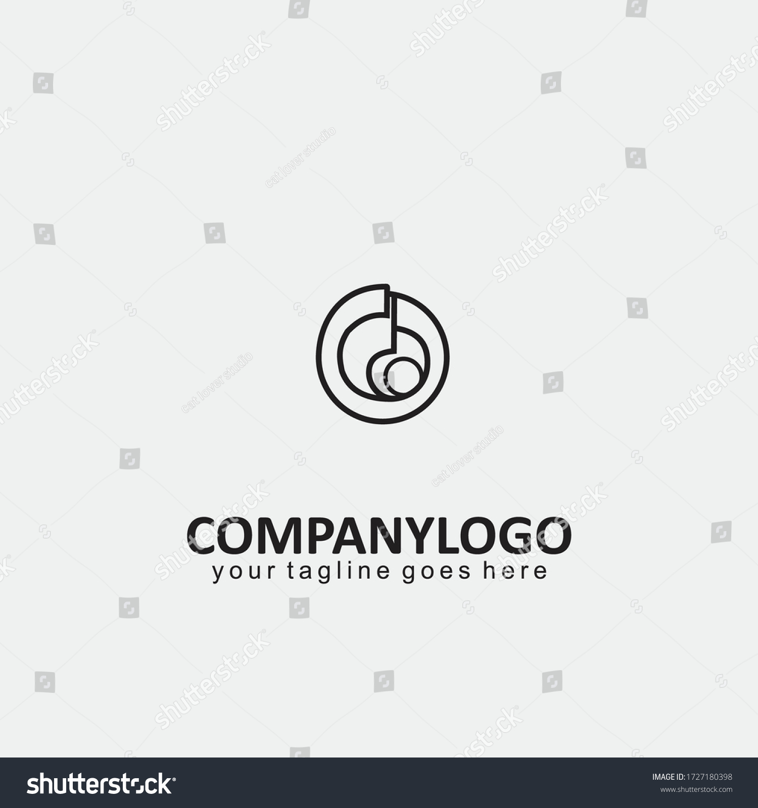 Artchitecture Riset Development Icon Logo Line Stock Vector (Royalty ...