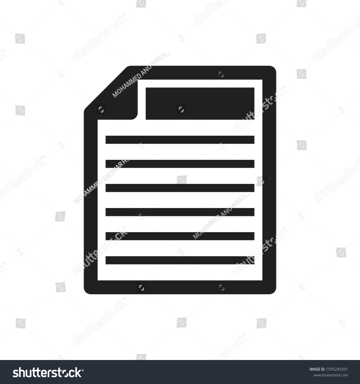 Article Document Icon Vector Symbol Stock Vector (Royalty Free) 1595245591
