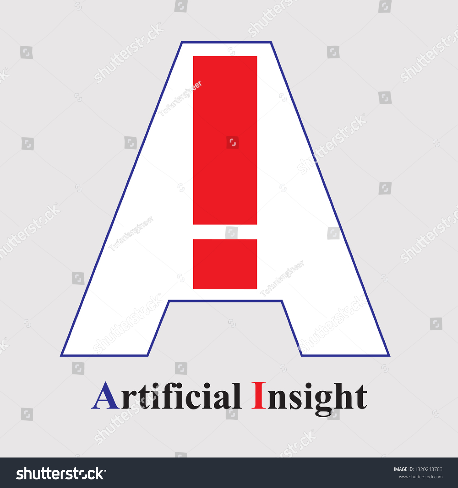 Artificial Insight Technology Business Logo Simple Stock Vector ...
