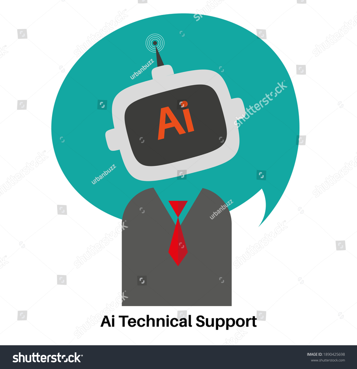 Artificial Intelligence Ai Chat Bot Vector Stock Vector (Royalty Free ...