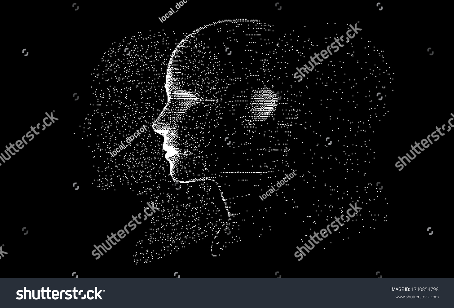 Artificial Intelligence Machine Learning Concept Human Stock Vector ...