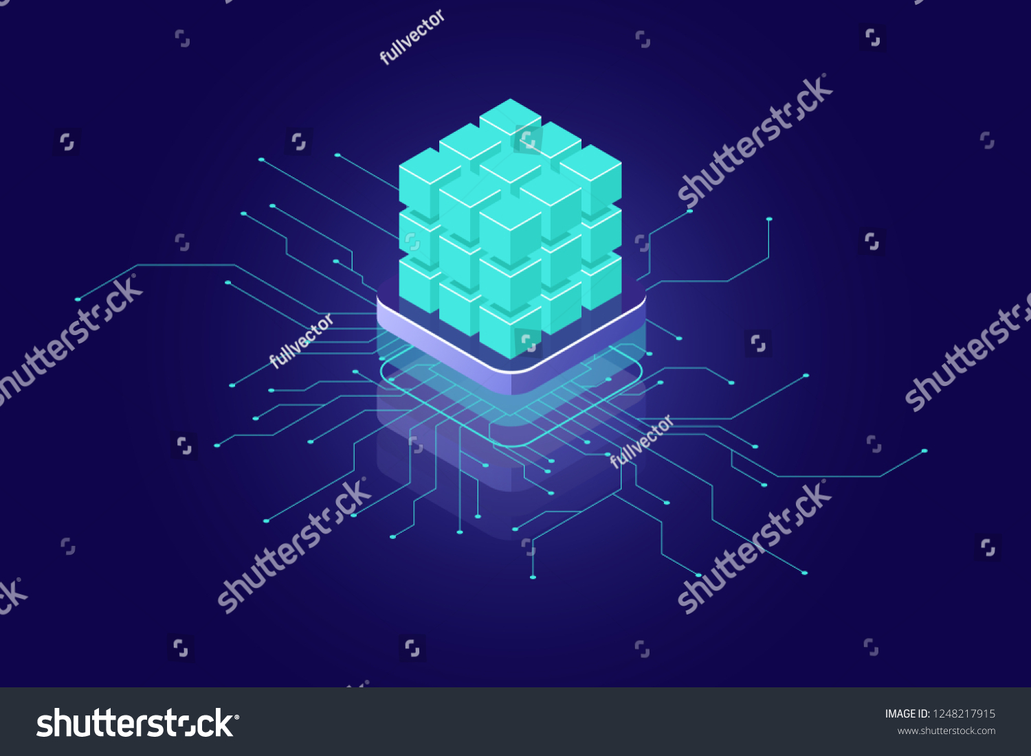 Artificial Intelligence Concept Ai Isometric Icon Stock Vector (Royalty ...