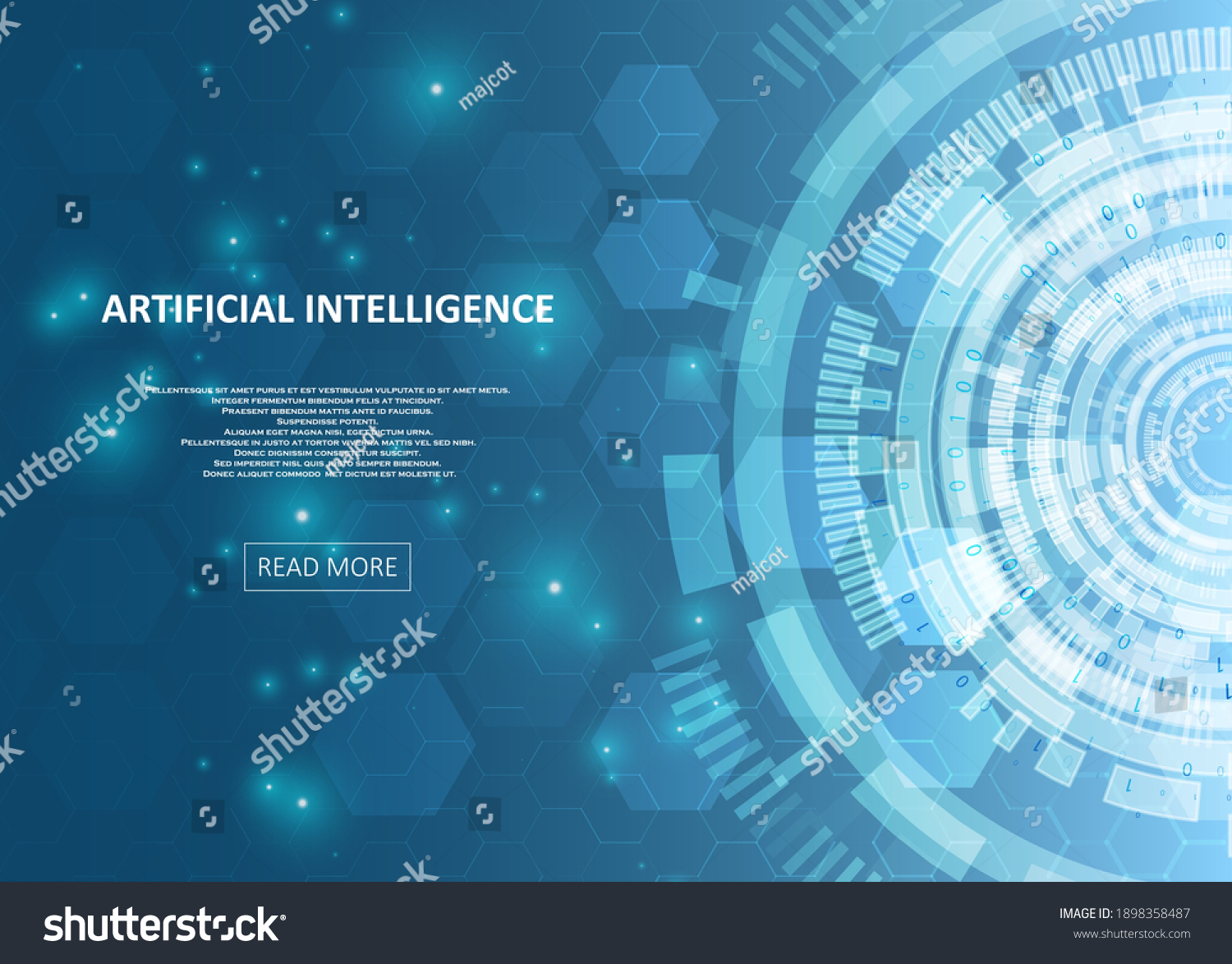 Artificial Intelligence Illustration Abstract Technology Circles Stock ...