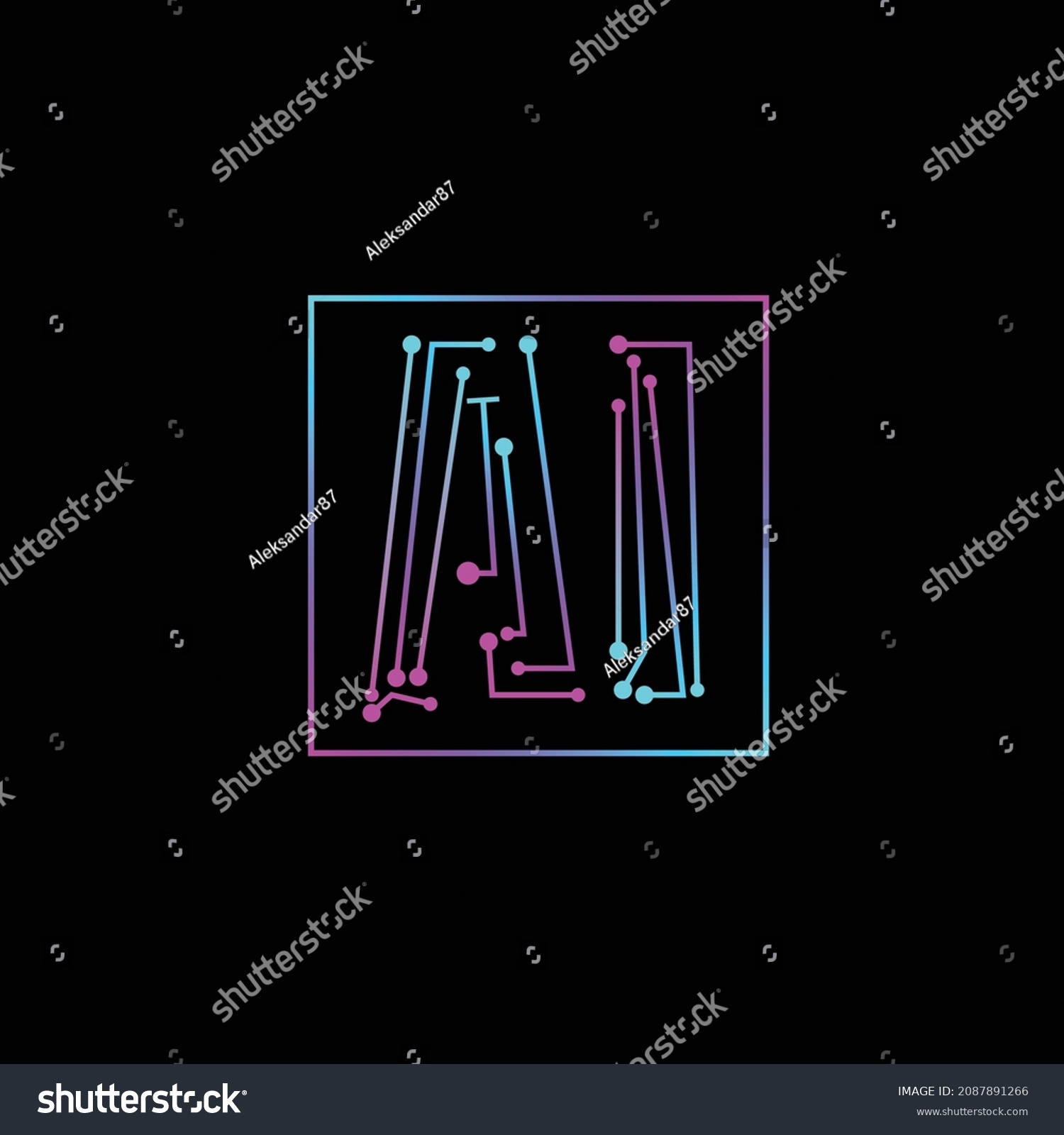 Artificial Intelligence Minimal Logovector Illustration Stock Vector ...