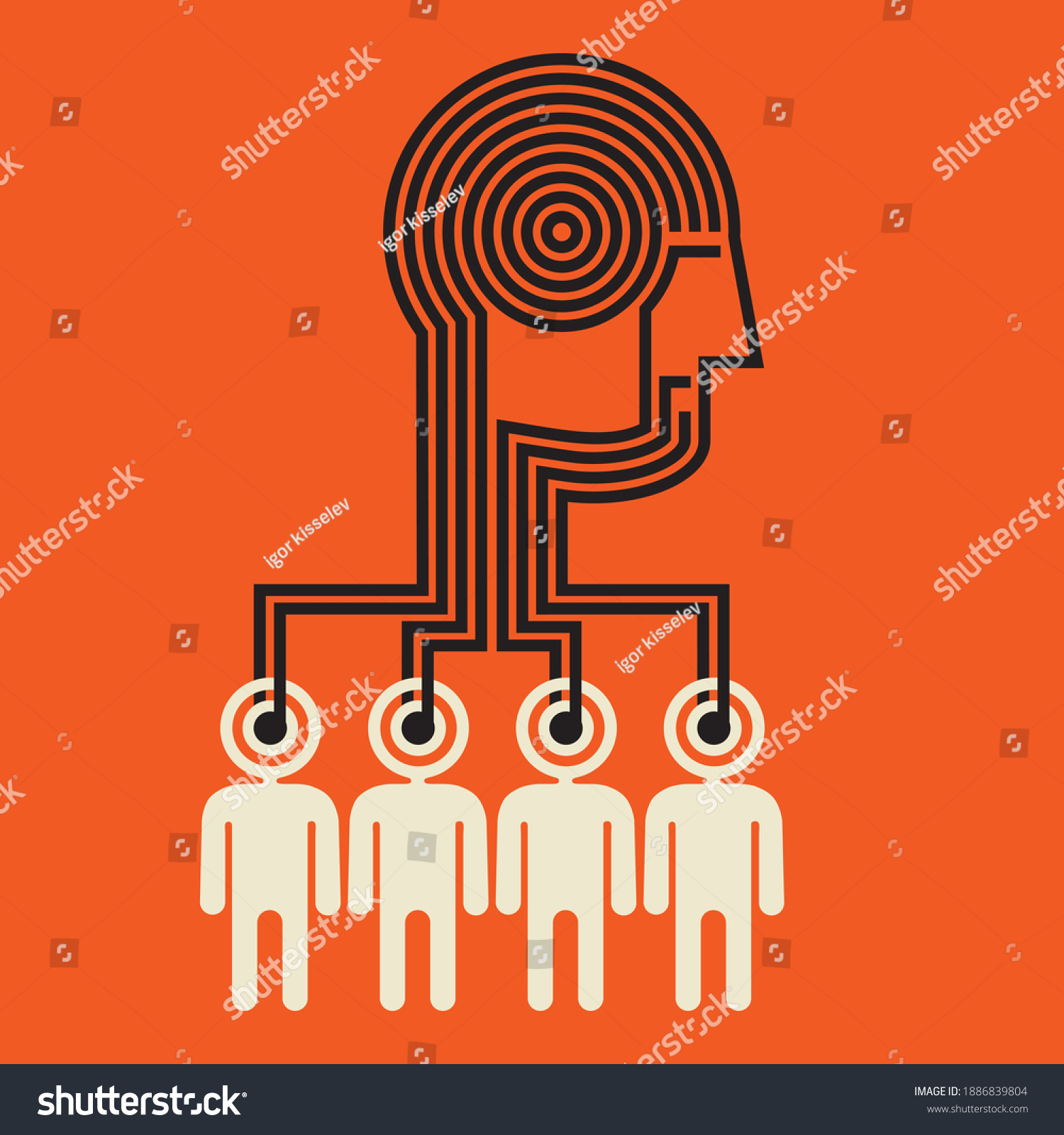 Artificial Intelligence Super Computer Brain Emerging Stock Vector ...