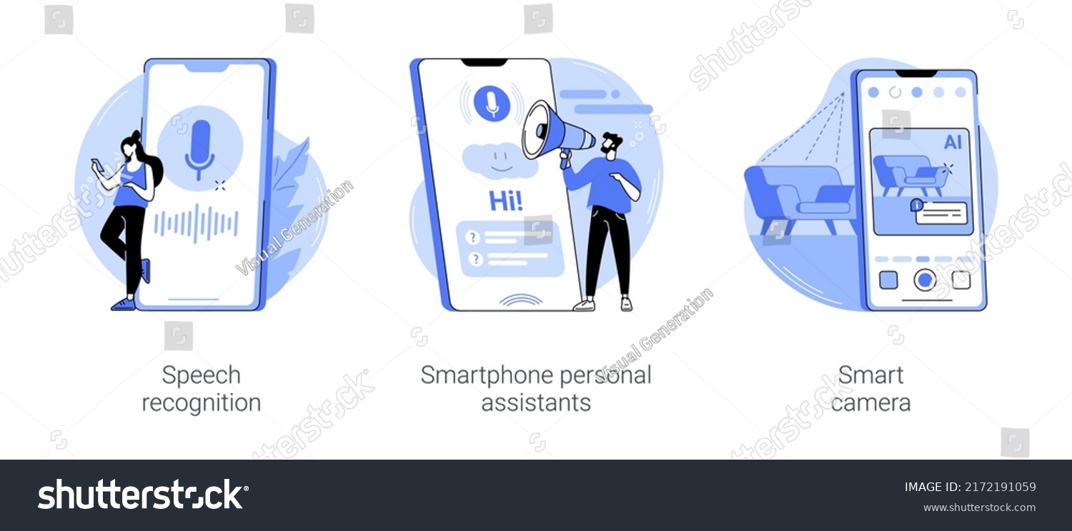 Artificial Intelligence Technology Use Isolated Cartoon Stock Vector ...