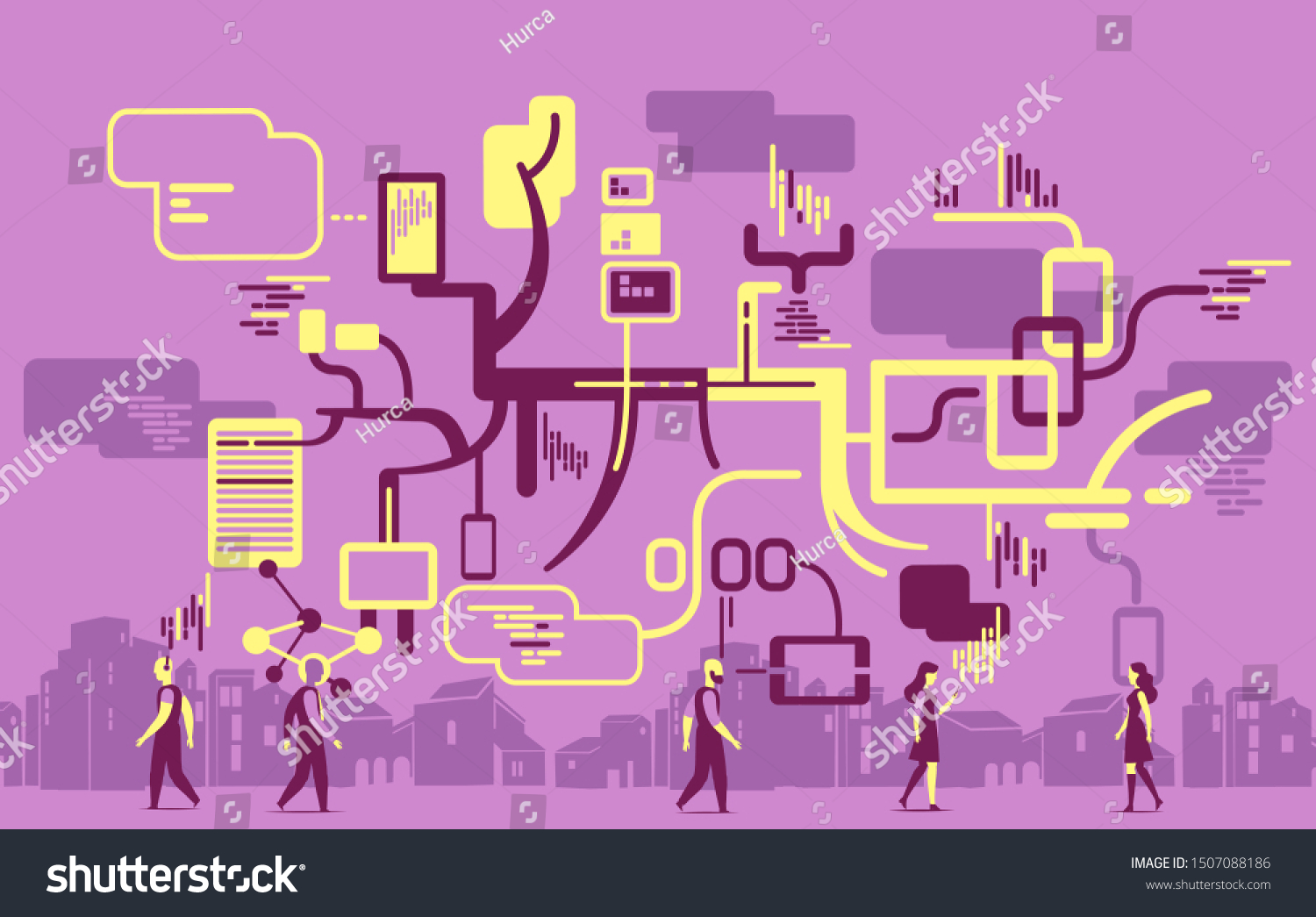 Artificial Intelligence Workflow Process Tomorrow Vector Stock Vector ...