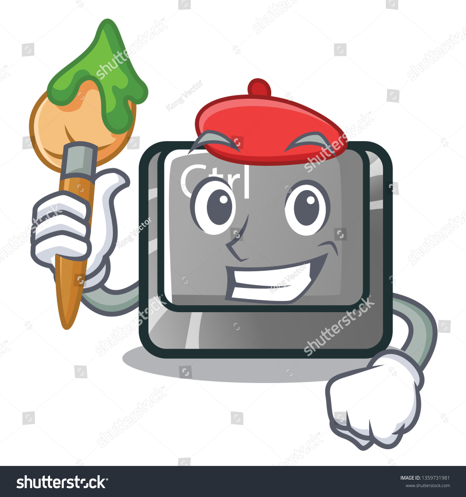 Artist Ctrl Button Cartoon Shape Stock Vector (Royalty Free) 1359731981 ...