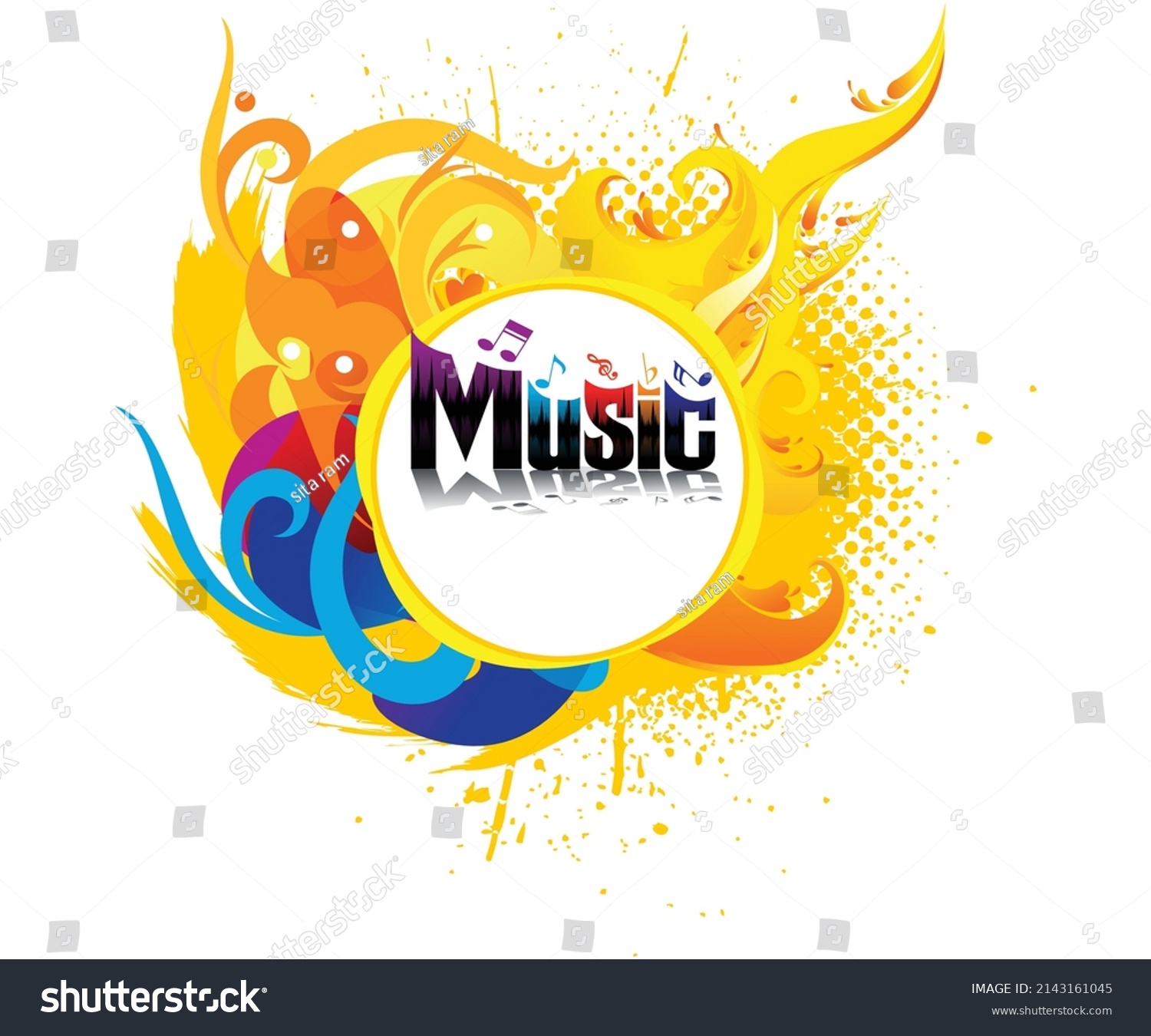 Artistic Creative Music Background Vector Illustration Stock Vector ...