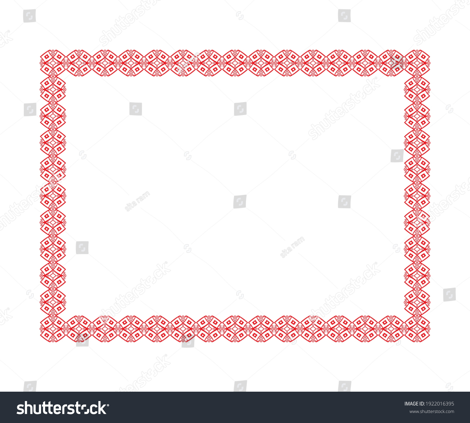 Artistic Creative Red Floral Border Vector Stock Vector (Royalty Free ...