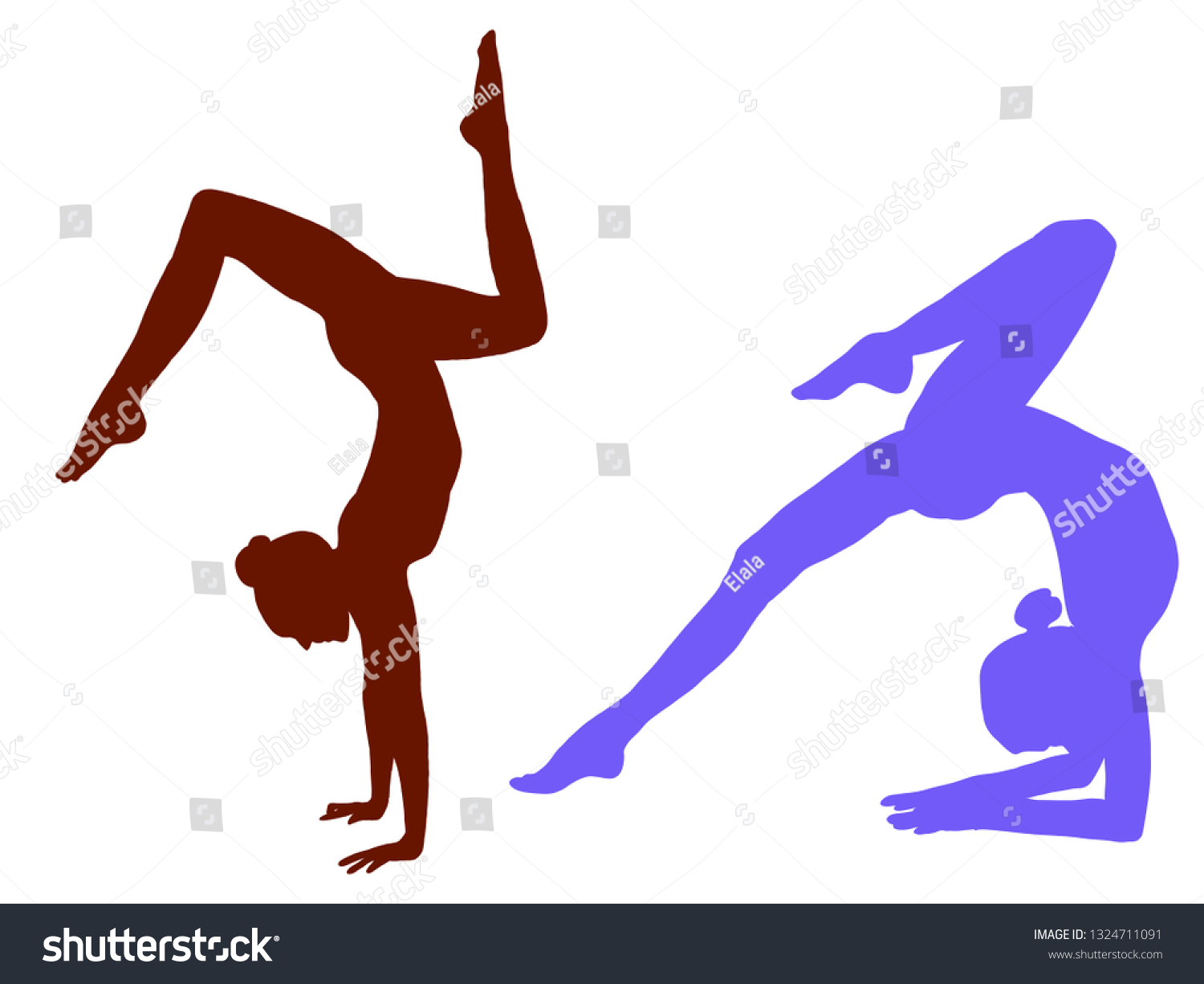 Artistic Gymnastics Vector Illustration Stock Vector (Royalty Free ...