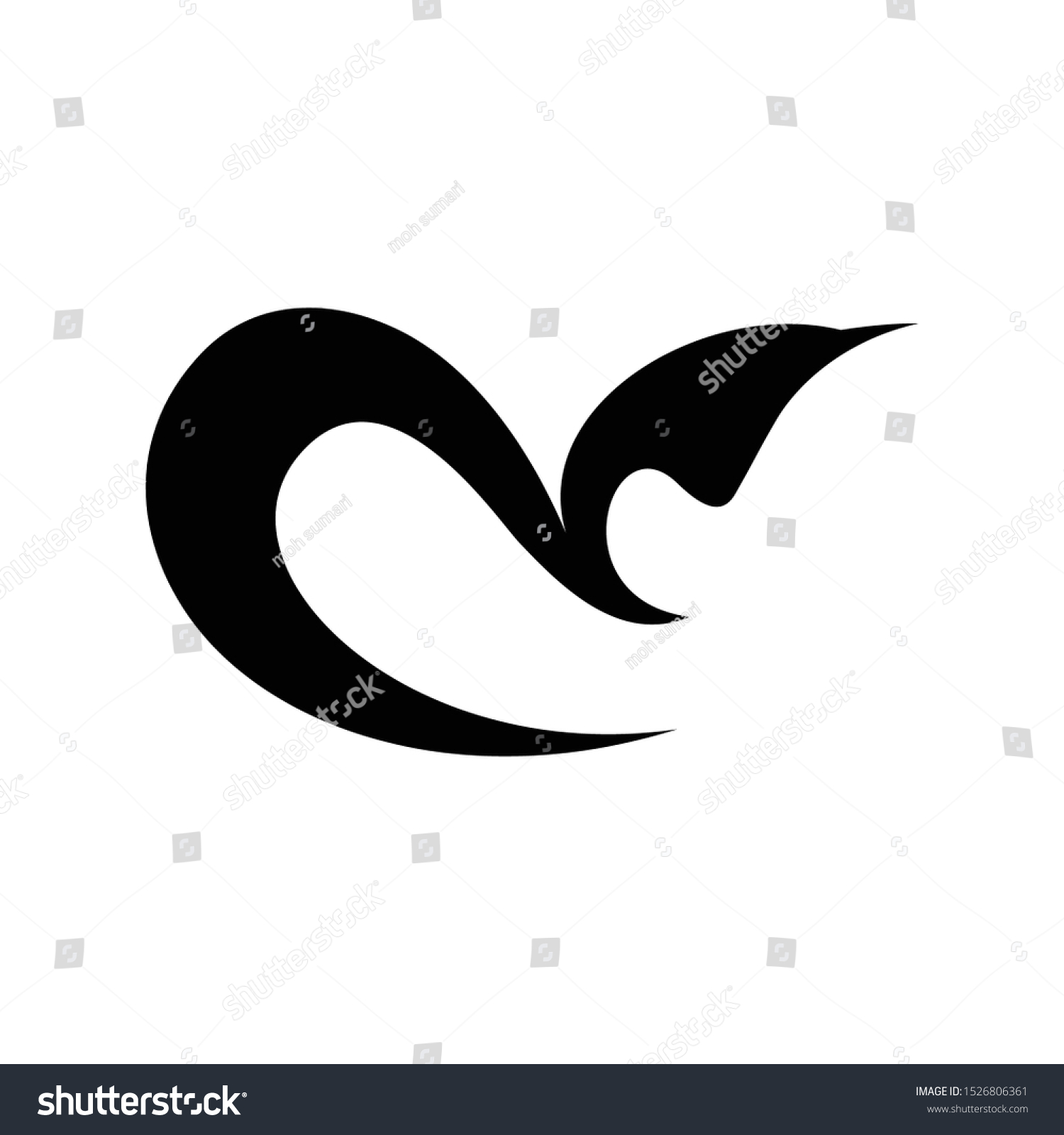 Artistic Letter M Logo Vector Stock Vector (Royalty Free) 1526806361