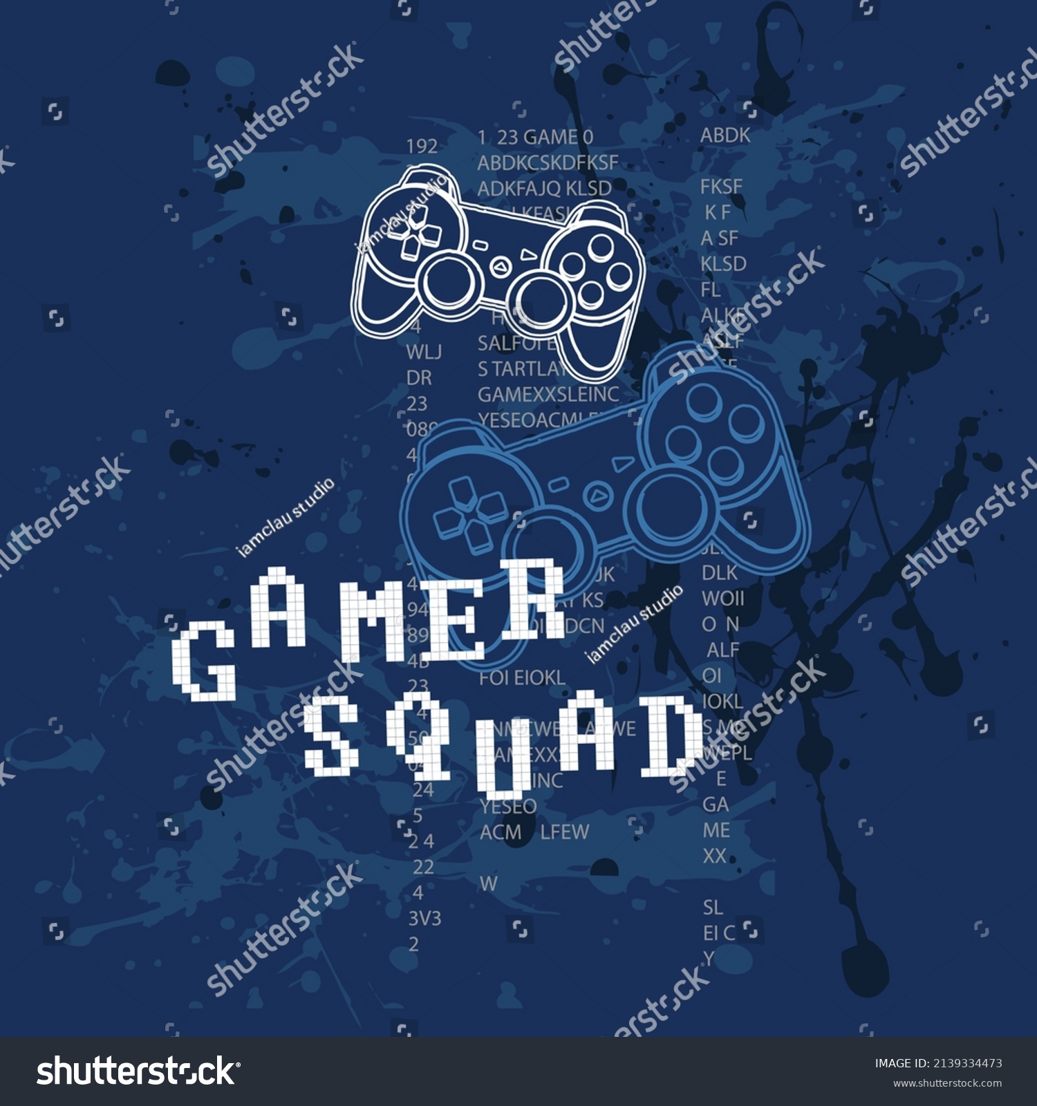 Artwork Gamer Squad Apparel Boy Splash Stock Vector (Royalty Free ...