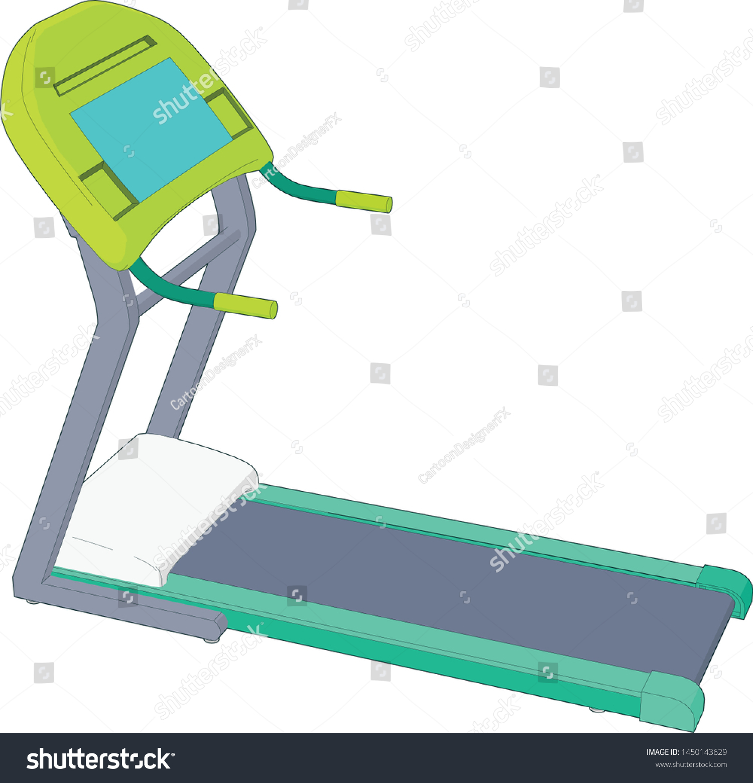 Artwork Exercise Treadmill Perspective Angle Stock Vector (Royalty Free ...