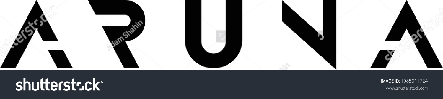 Aruna Typography Vector Logo Brand Stock Vector (Royalty Free ...