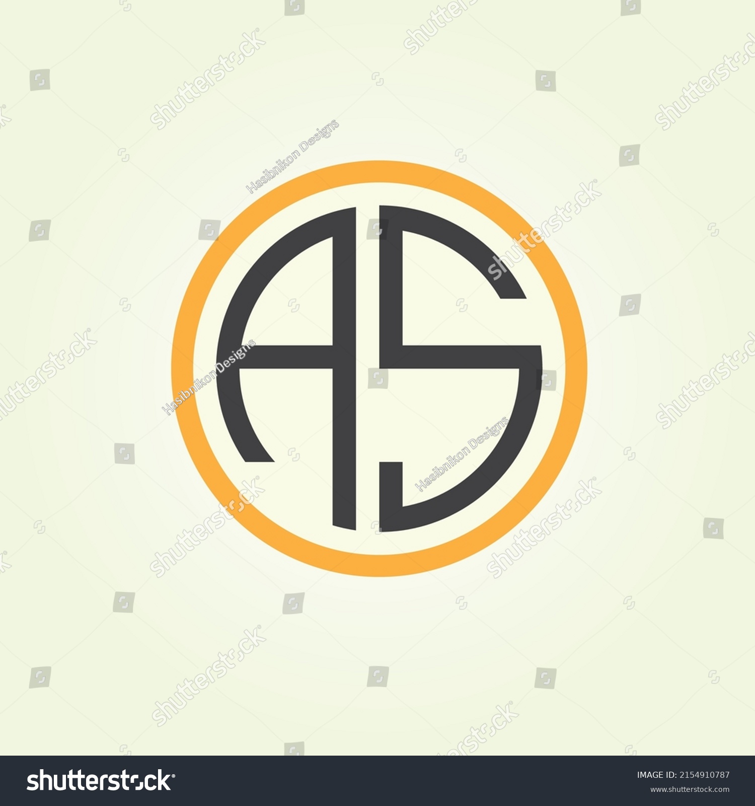 Circular Typography Logo Design Stock Vector (Royalty Free) 2154910787 ...