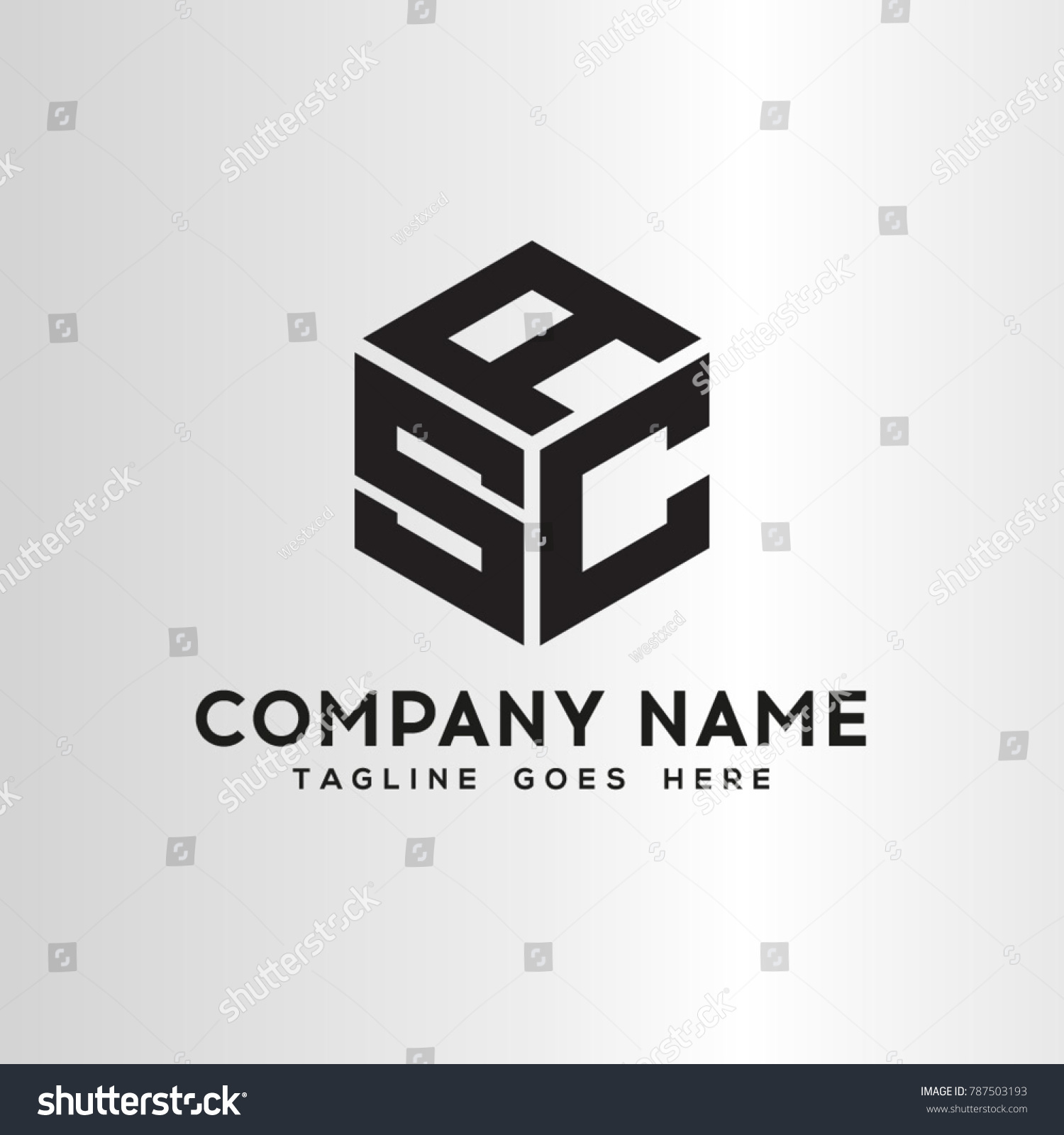 Asc Letter Logo Templatevector Stock Vector (Royalty Free) 787503193 ...