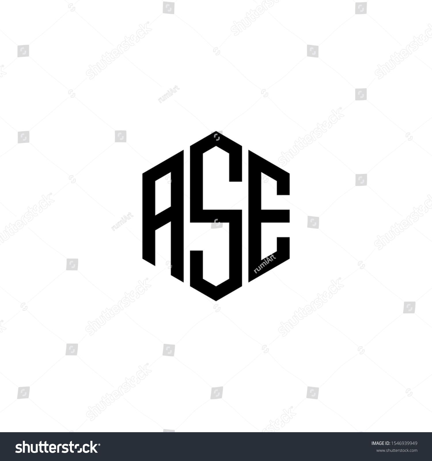 Ase Letter Logo Design Polygon Monogram Stock Vector (Royalty Free ...
