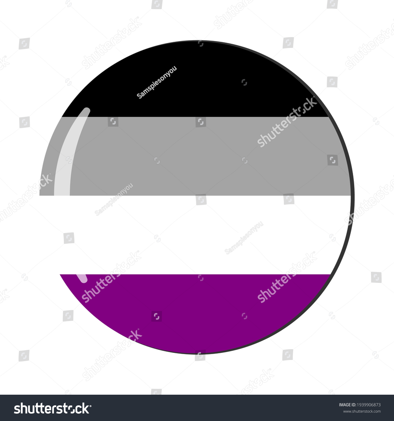 Asexual Flag Lgbt Pride Symbol 2021 เวกเตอร์สต็อก ปลอดค่าลิขสิทธิ์