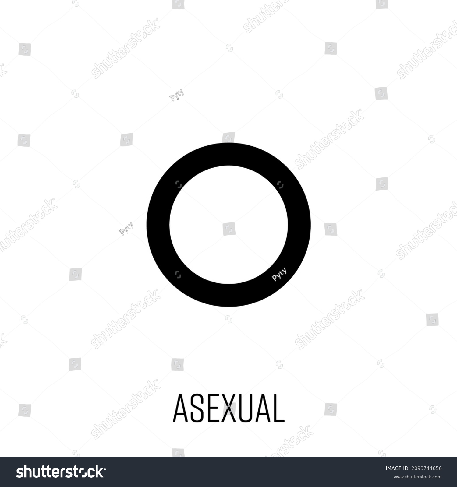 Asexual Sign Black Vector Icon Stock Vector (Royalty Free) 2093744656 ...