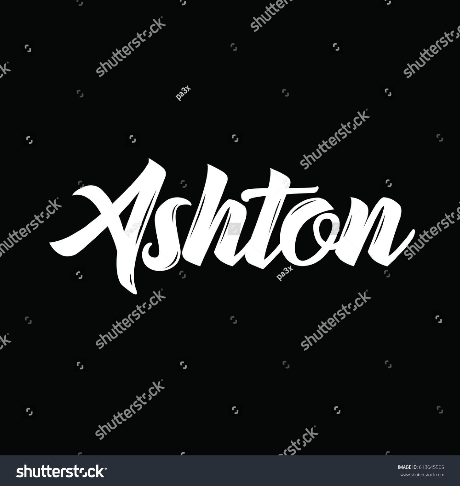 Ashton Text Design Vector Calligraphy Typography Stock Vector (Royalty ...