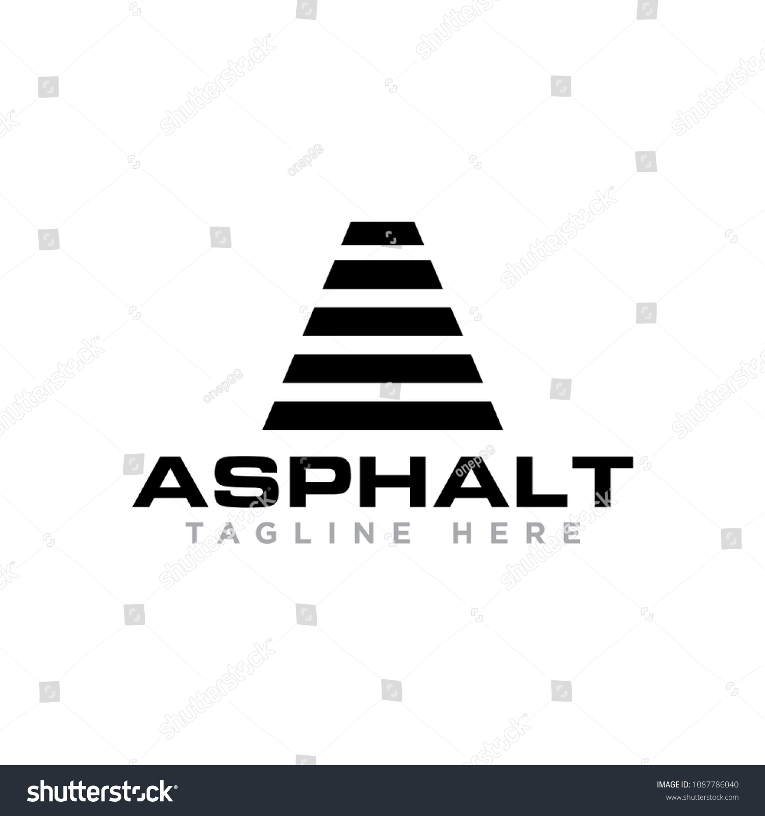 Asphalt Logo Vector: vector de stock (libre de regalías) 1087786040