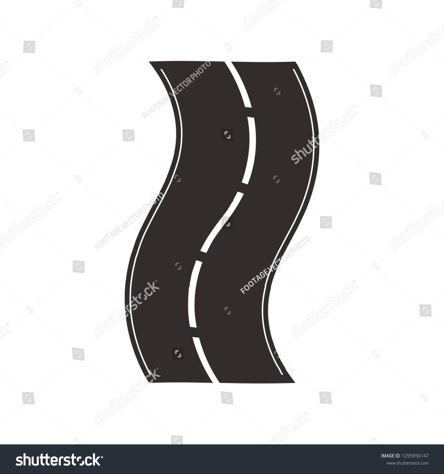 Asphalt Road Logo Stock Vector (Royalty Free) 1295956147 | Shutterstock