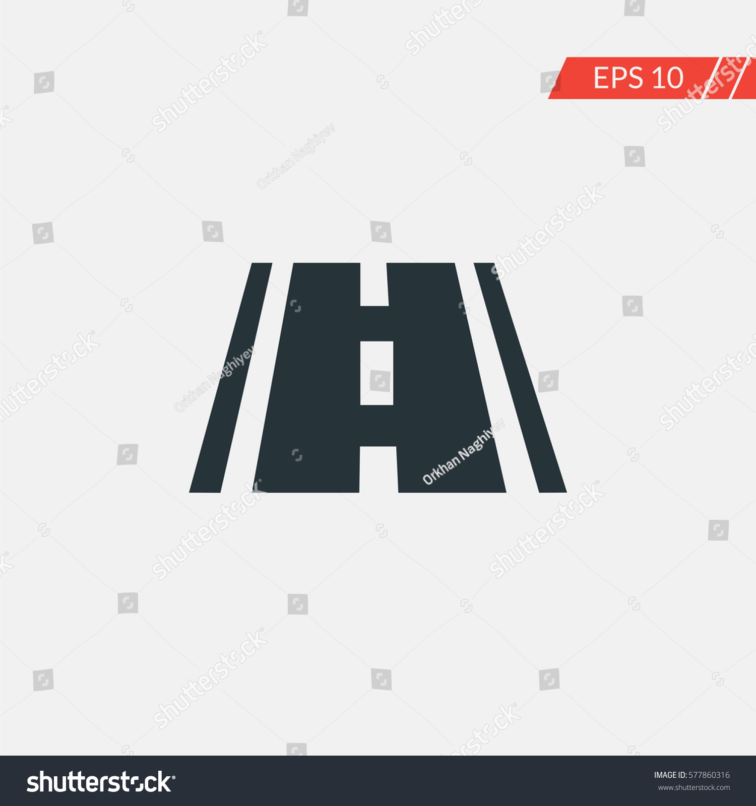Asphalt Road Vector Icon Stock Vector 577860316 - Shutterstock