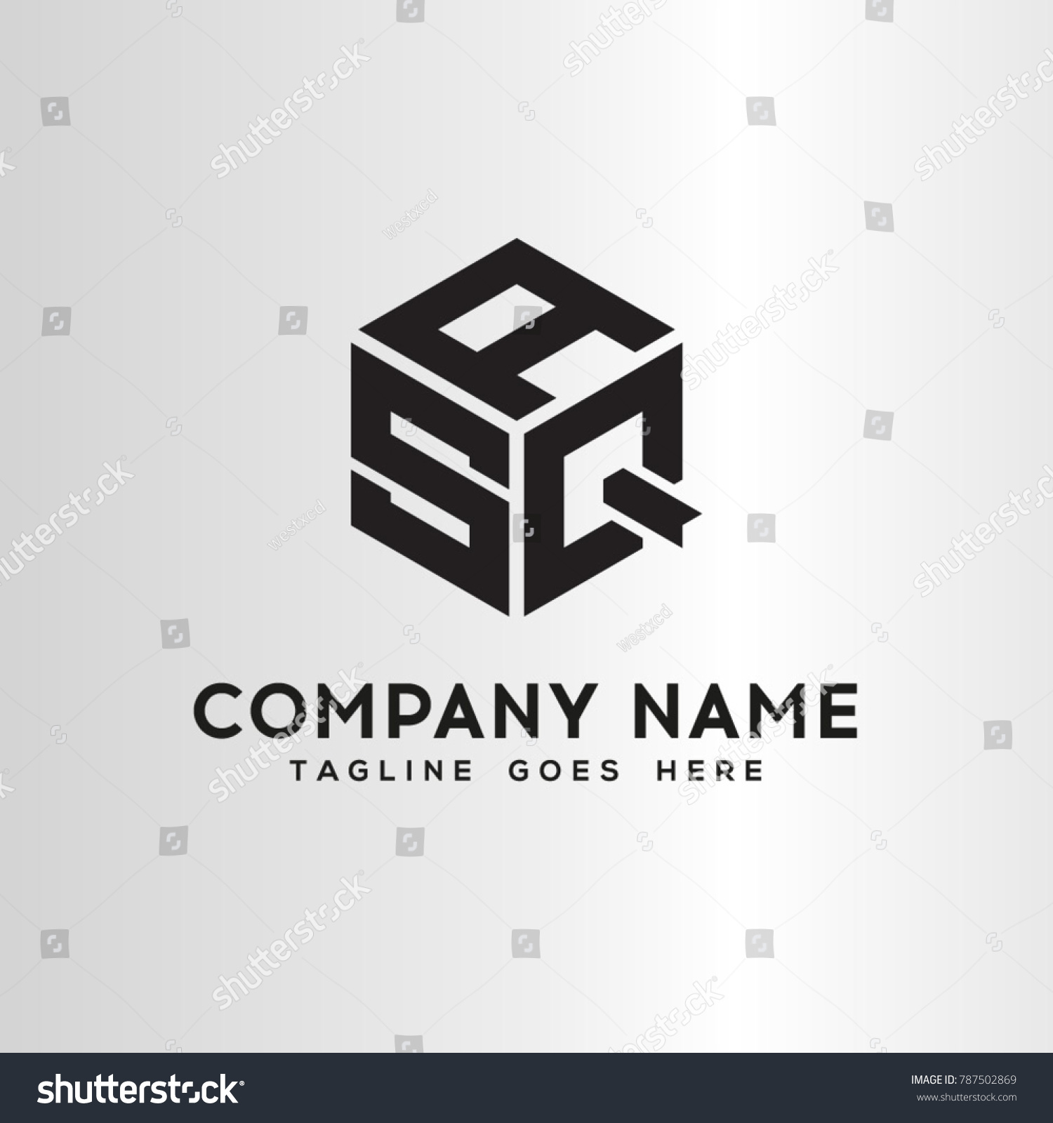Asq Letter Logo Templatevector: vector de stock (libre de regalías ...