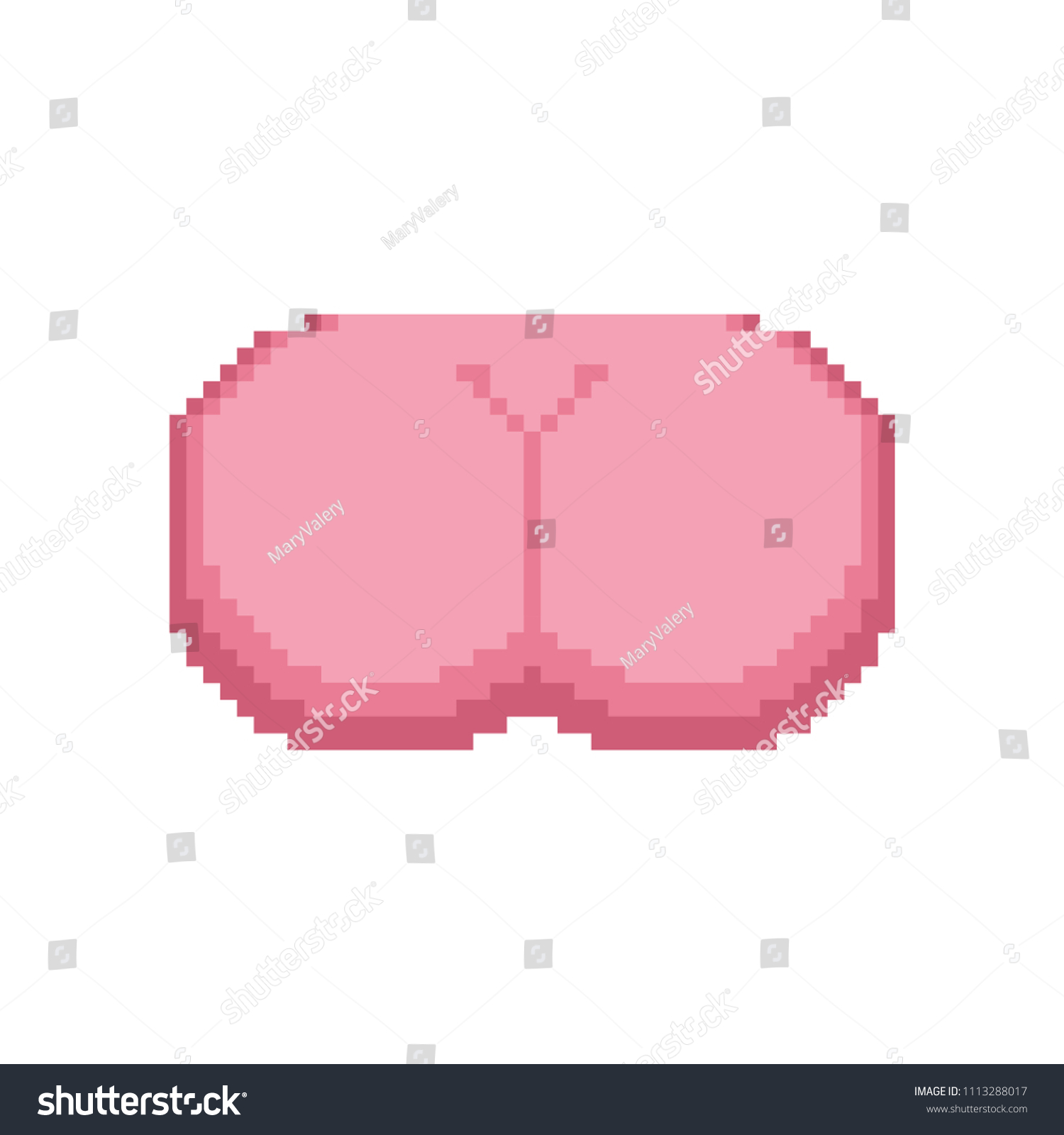 Ass Pixel Art Back Part Woman เวกเตอร์สต็อก ปลอดค่าลิขสิทธิ์ 1113288017