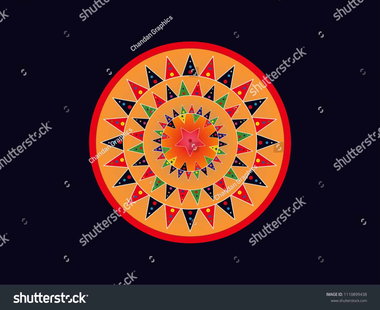 Assamese Traditional Japi Design Stock Vector (Royalty Free) 1110899438