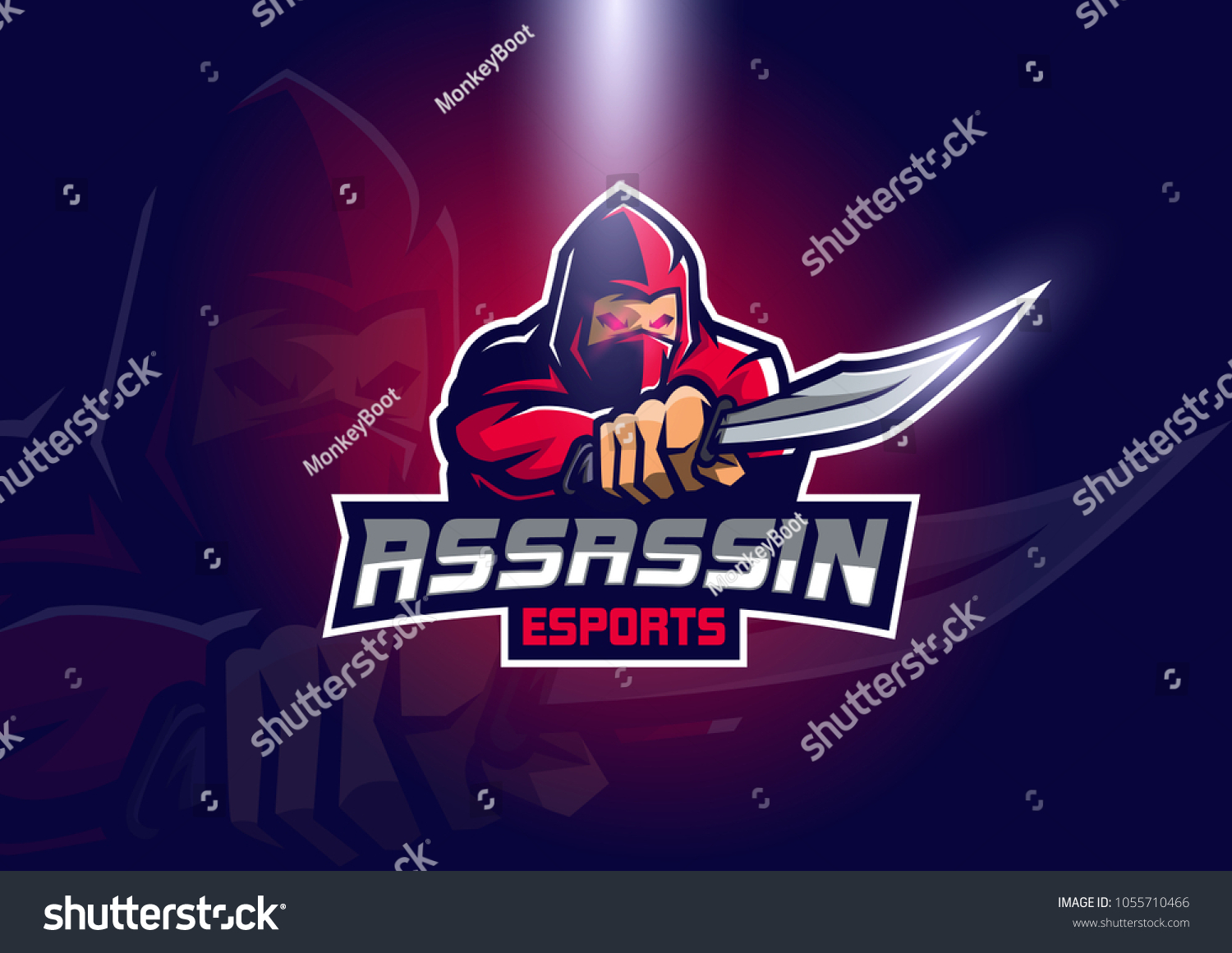 Assassin Sports Logo Concept Stock Vector (Royalty Free) 1055710466 ... Assassin Sports Logo Concept Stock Vector (Royalty Free) 1055710466 ...