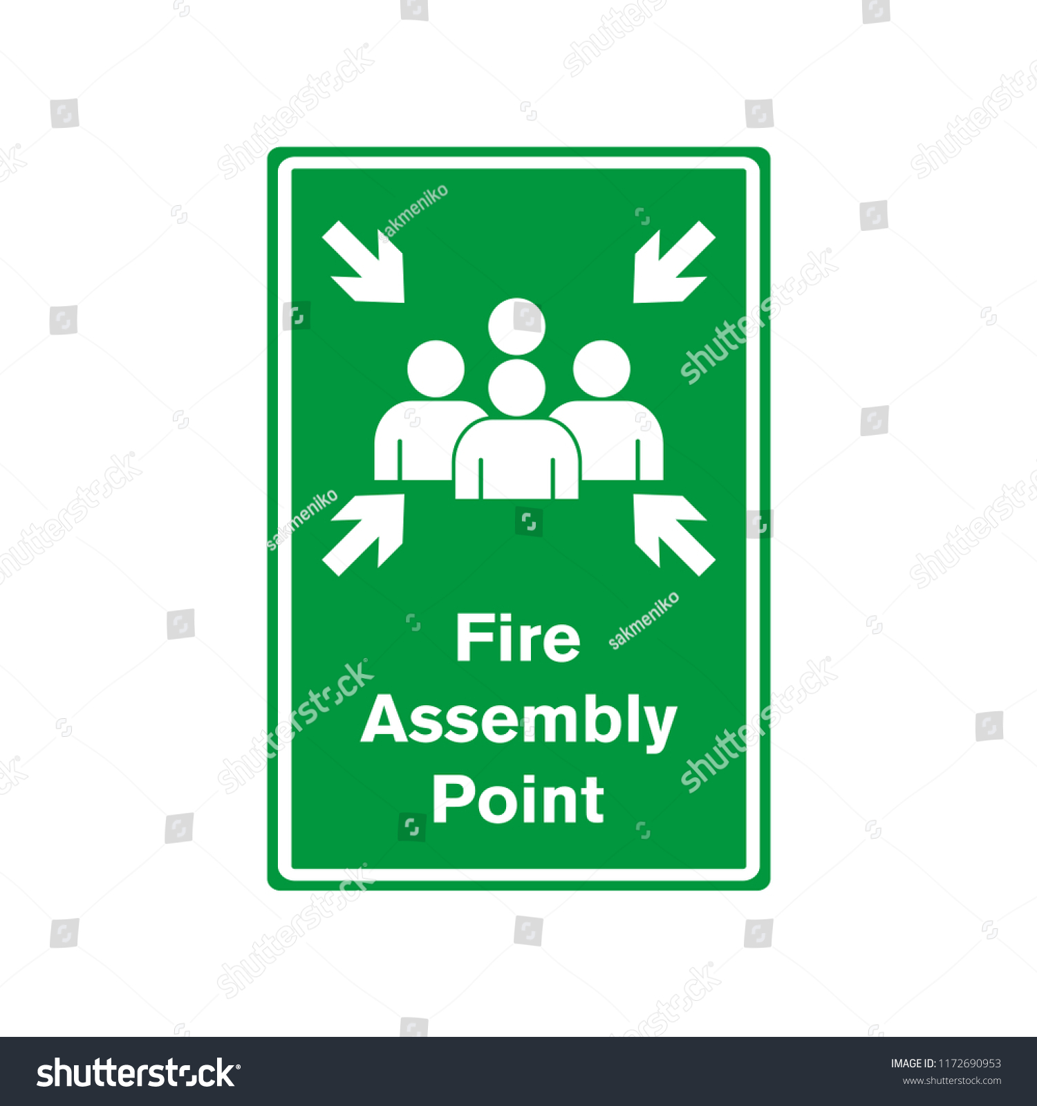 Assembly Point Emergancy Fire Assembly Point Stock Vector (Royalty Free ...