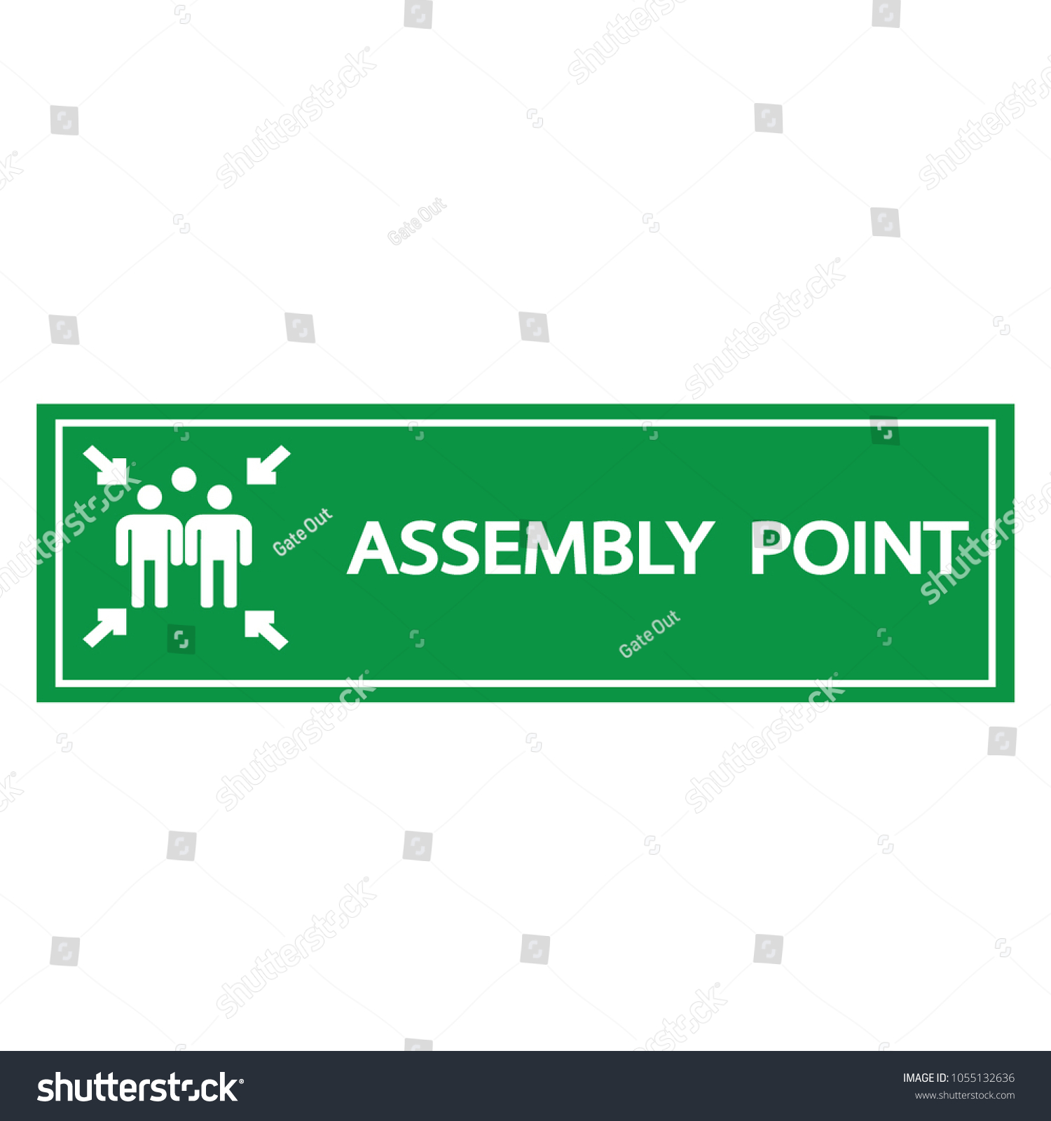 Assembly Point Icon Symbol Stock Vector (Royalty Free) 1055132636 ...