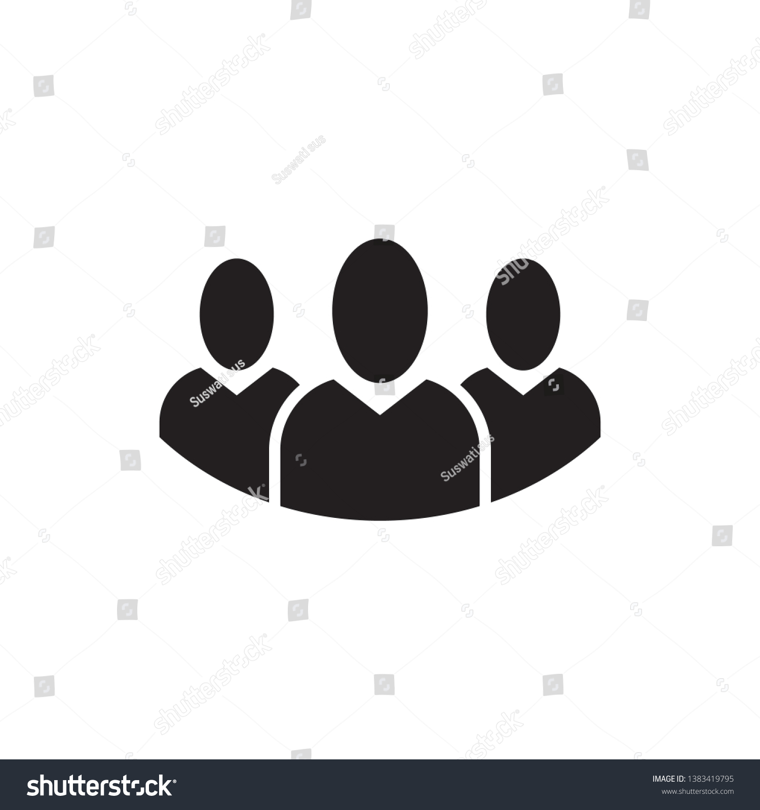 Assembly Point Icon Vector Group Icon Stock Vector (Royalty Free ...