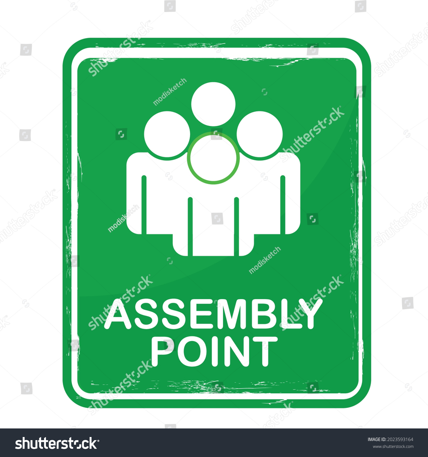Assembly Point Sign Label Vector Stock Vector (Royalty Free) 2023593164 ...