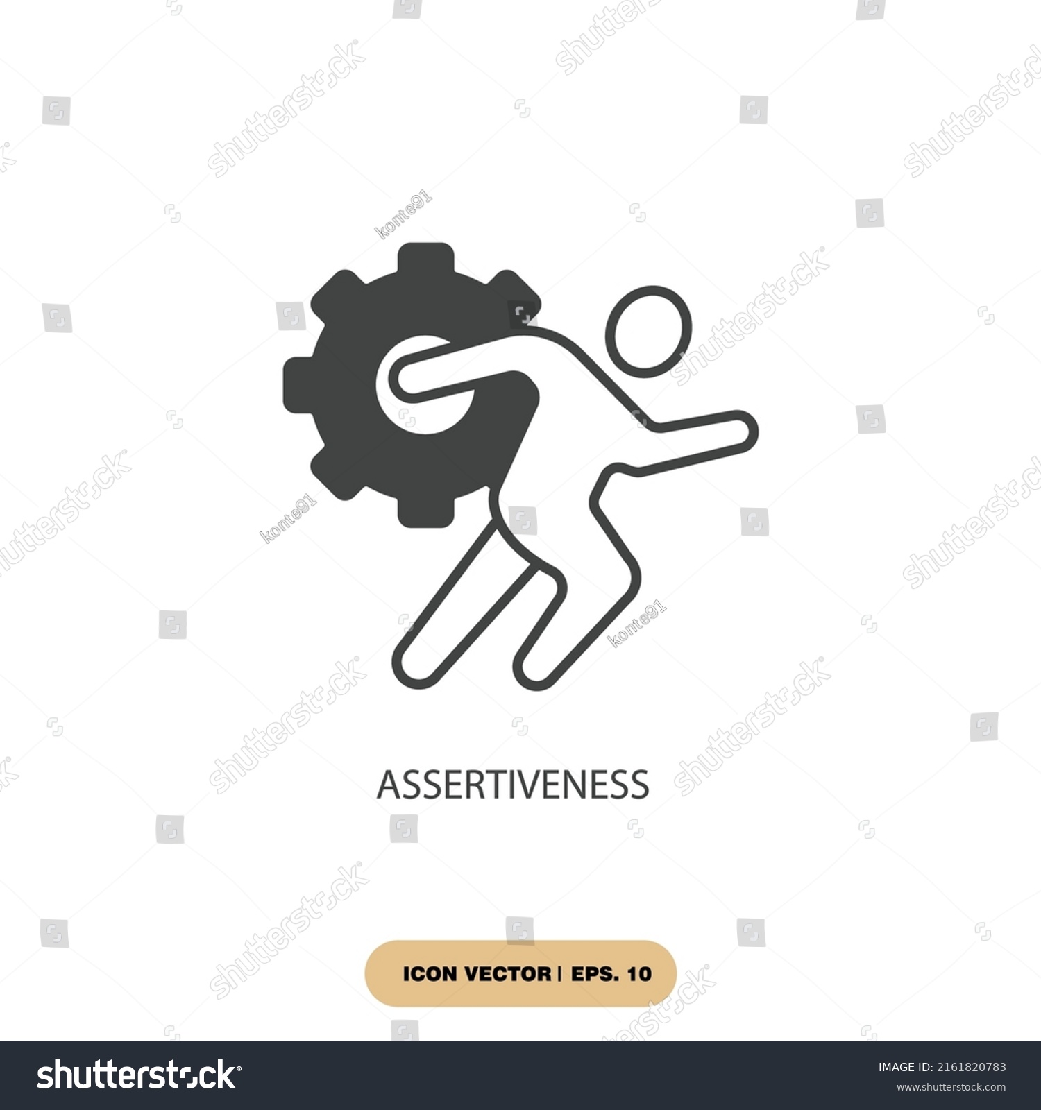 Assertiveness Icons Symbol Vector Elements Infographic Stock Vector ...
