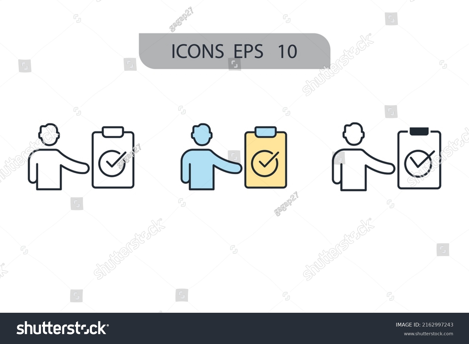 Assessment Icons Symbol Vector Elements Infographic Stock Vector ...