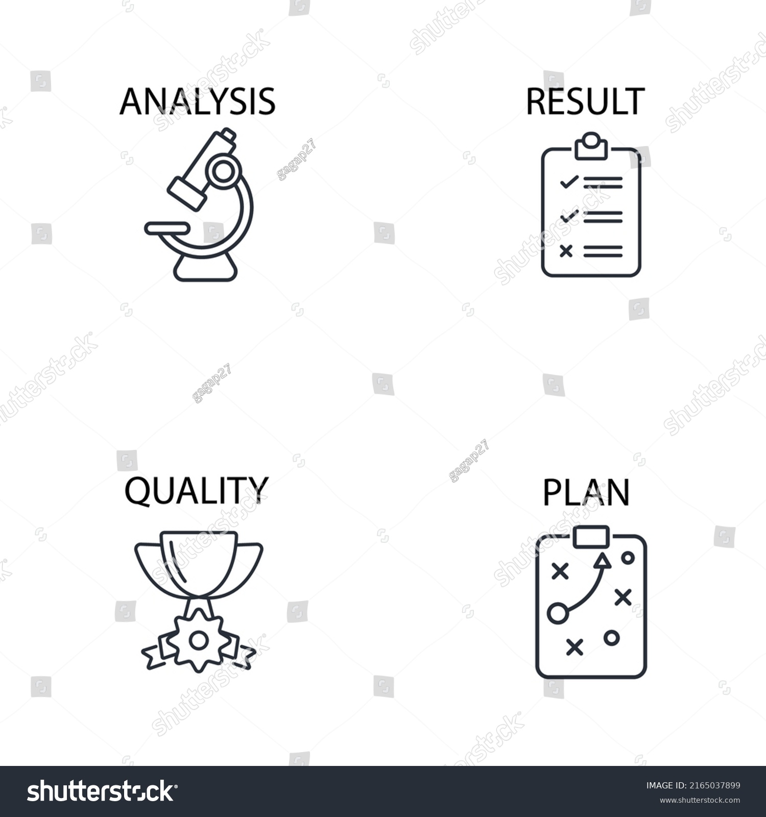 Assessment Icons Symbol Vector Elements Infographic Stock Vector ...
