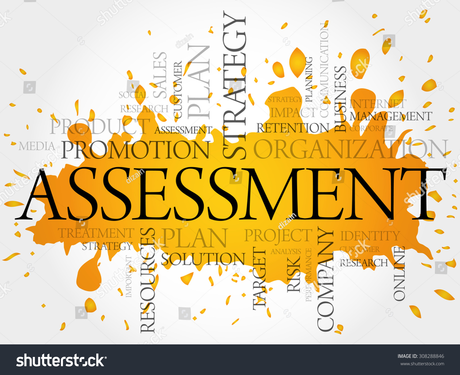 Assessment Word Cloud Business Concept Stock Vector (Royalty Free ...