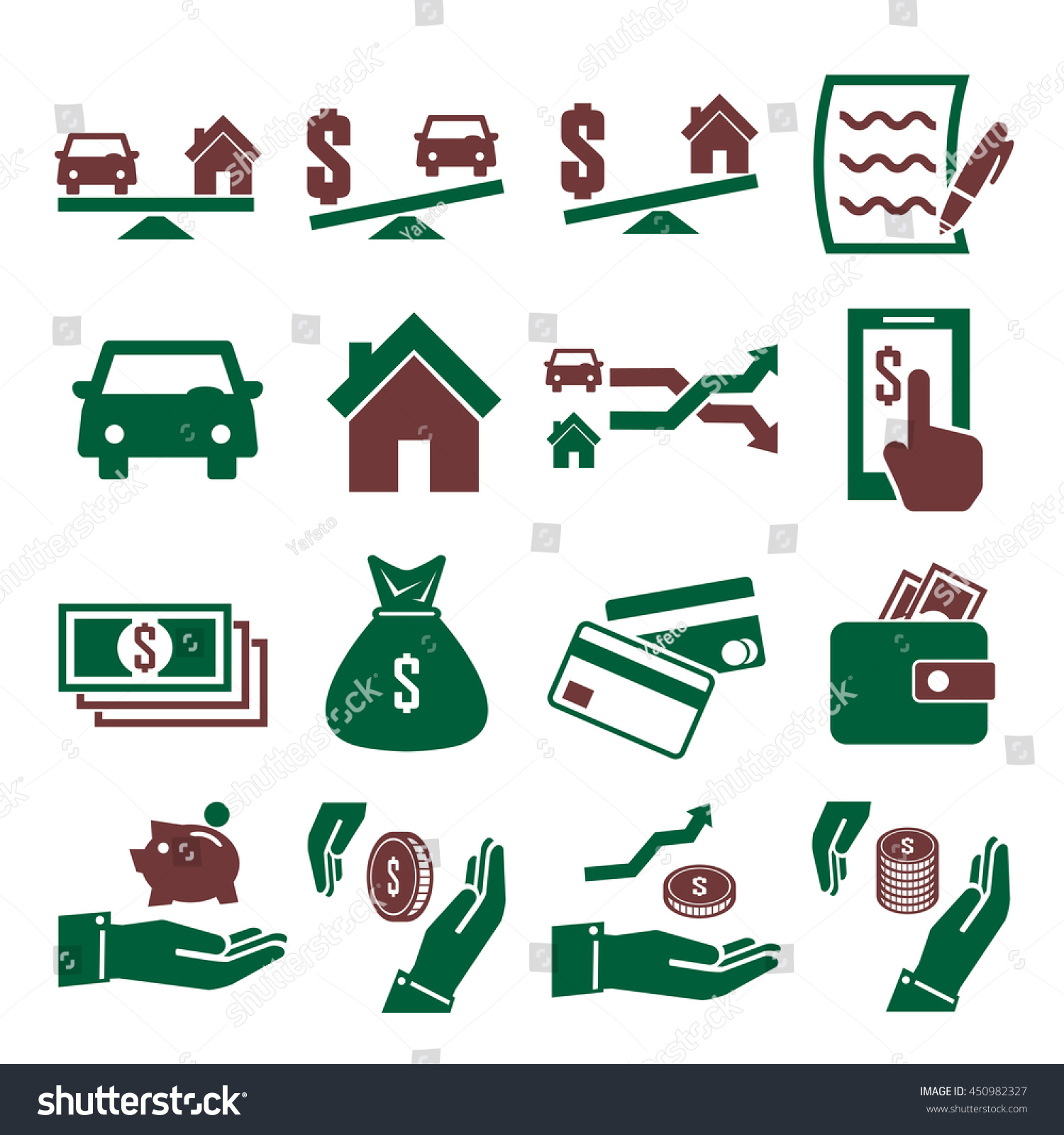 Asset Icon Set Stock Vector (Royalty Free) 450982327 | Shutterstock