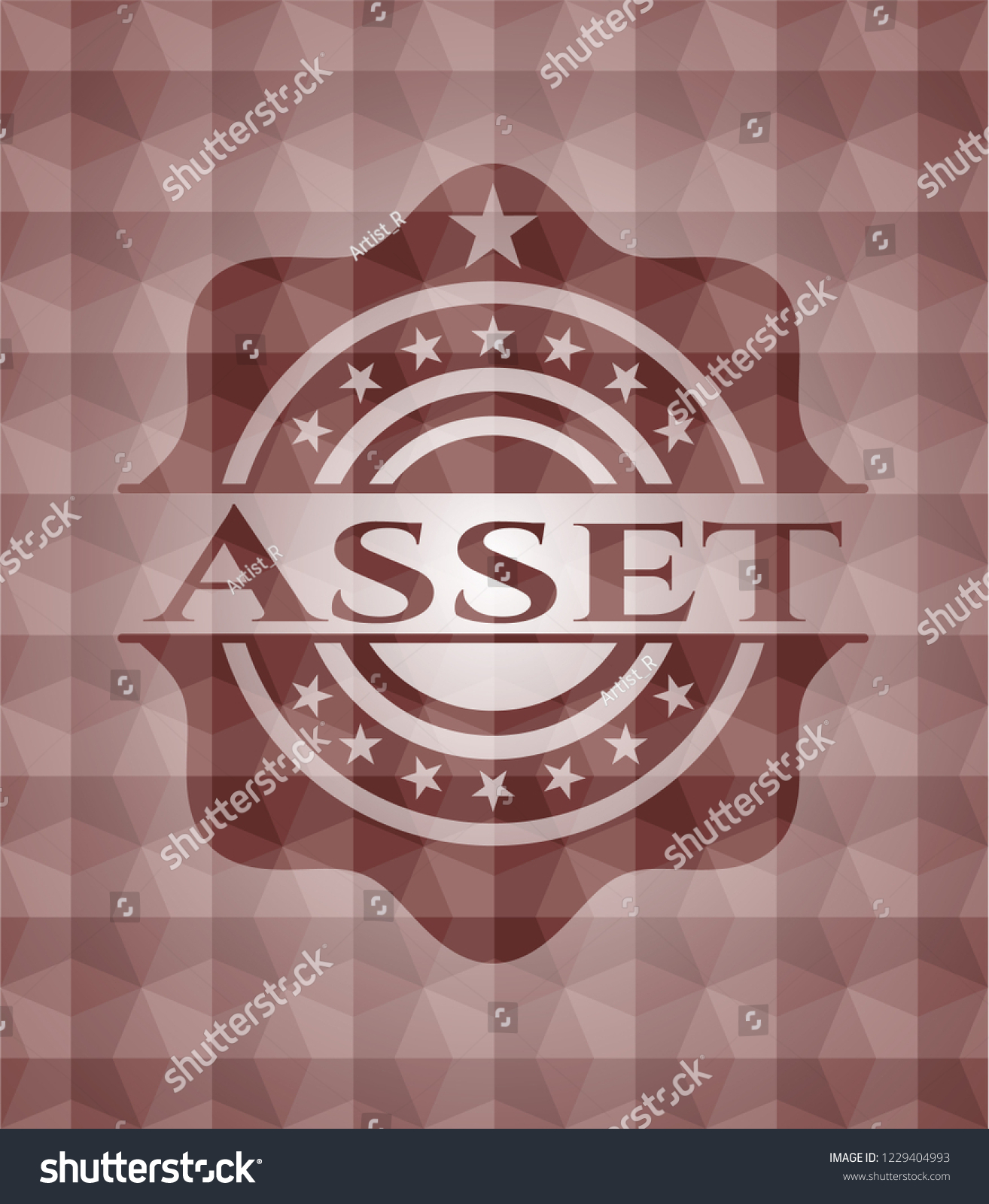 Asset Red Seamless Geometric Pattern Emblem Stock Vector (Royalty Free ...