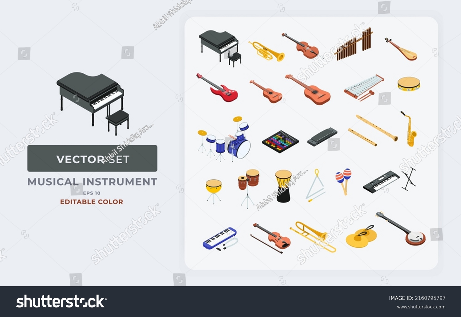 Assorted Musical Instruments Vector Illustration Color Stock Vector ...