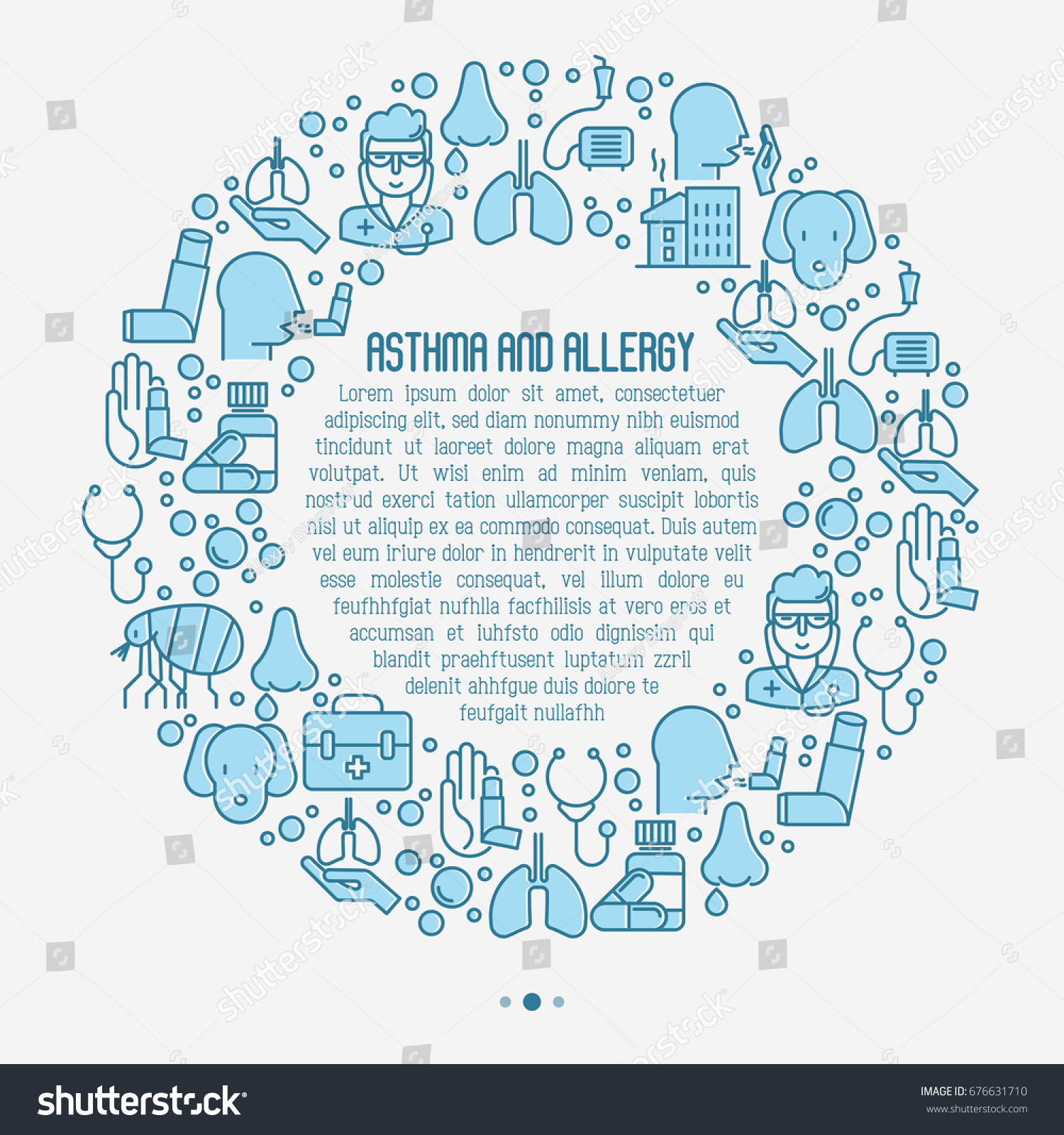 Asthma Allergy Concept Circle Web Page Stock Vector (Royalty Free ... Asthma Allergy Concept Circle Web Page Stock Vector (Royalty Free ...