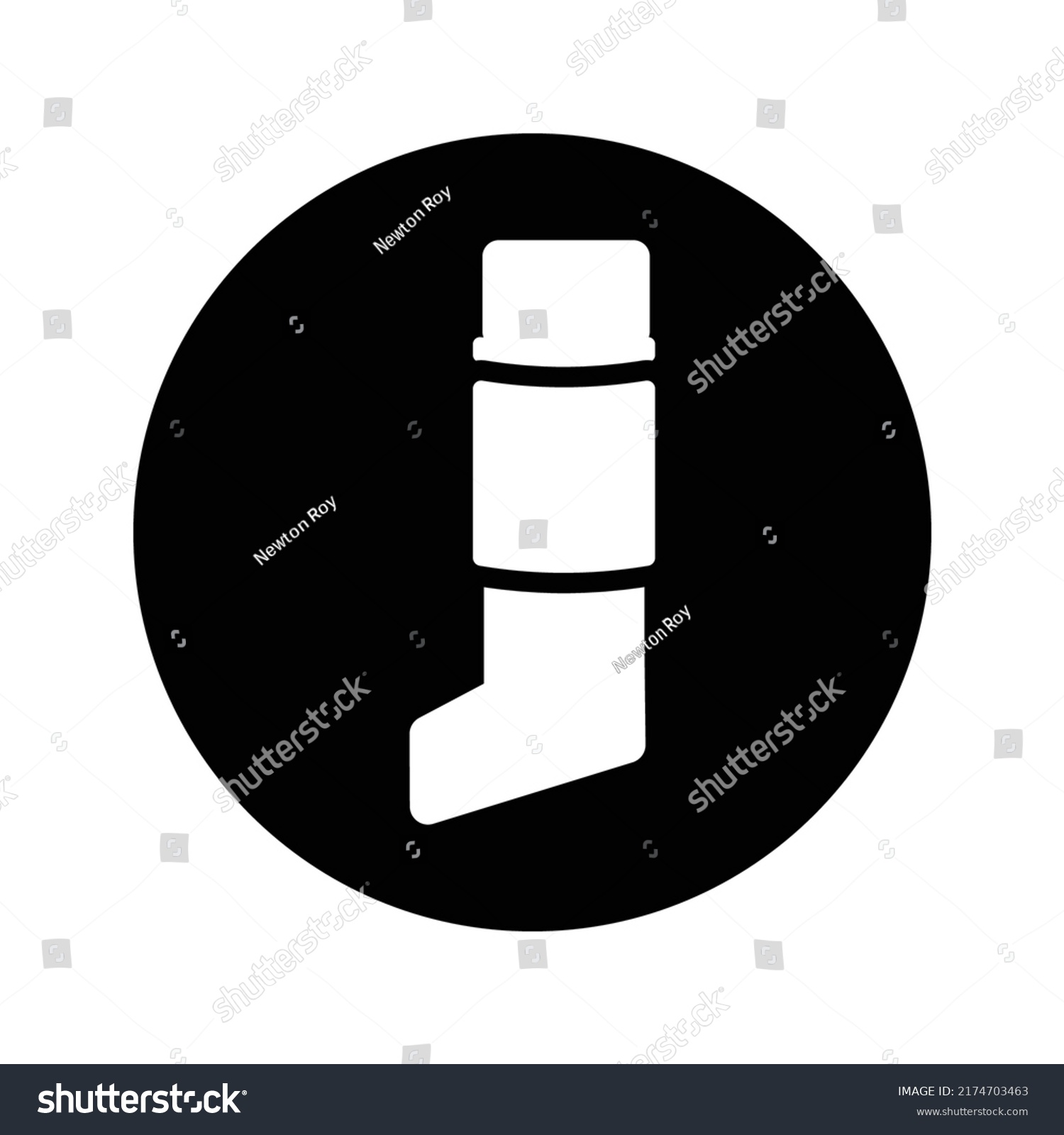 Asthma Breathing Inhaler Icon Rounded Vector Stock Vector (Royalty Free) 2174703463 | Shutterstock