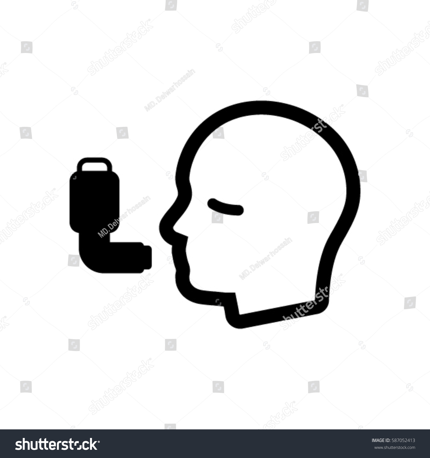 Asthma Icon Stock Vector 587052413 - Shutterstock