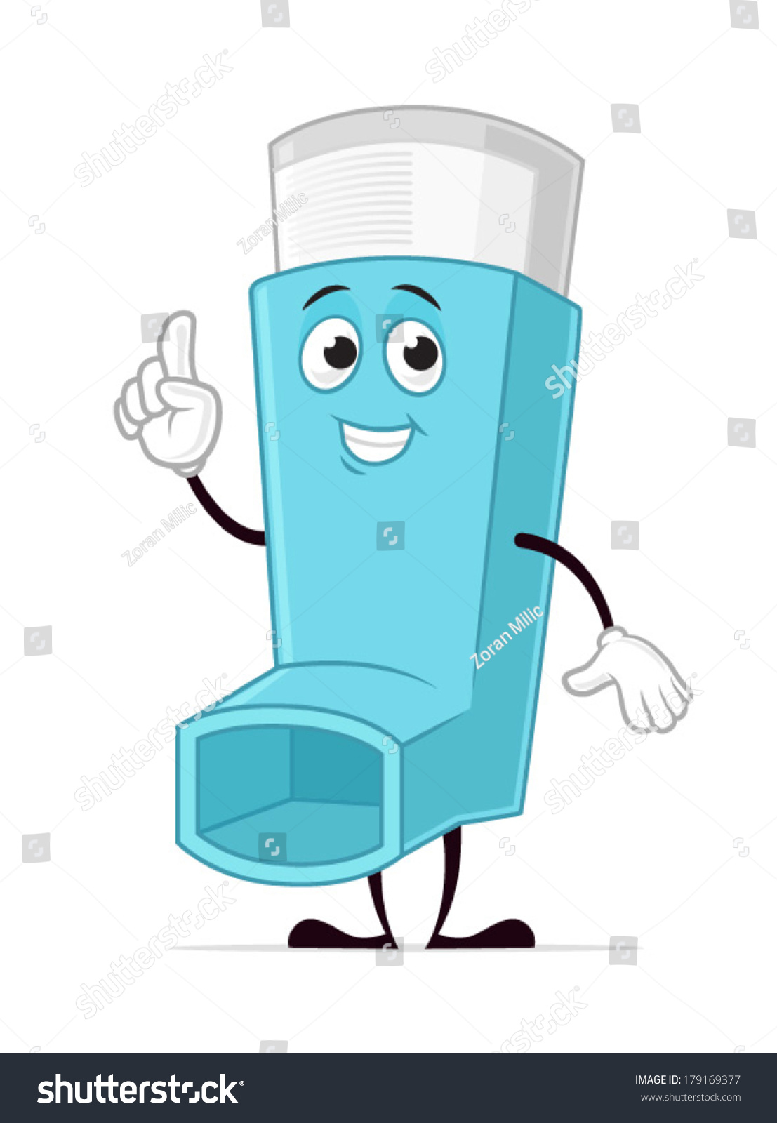 Asthma Inhaler Character Stock Vector (Royalty Free) 179169377